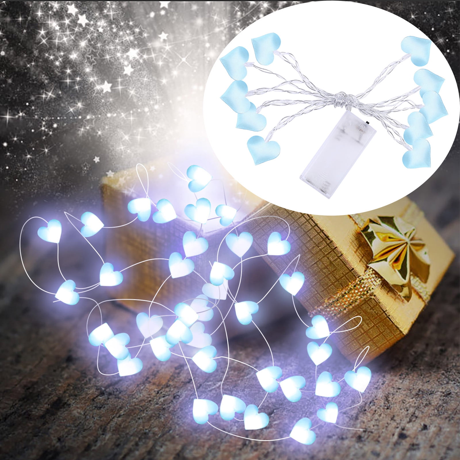 Lighting Home Heart bulbs Valentine's Day Outdoor Lights Blue Night ...