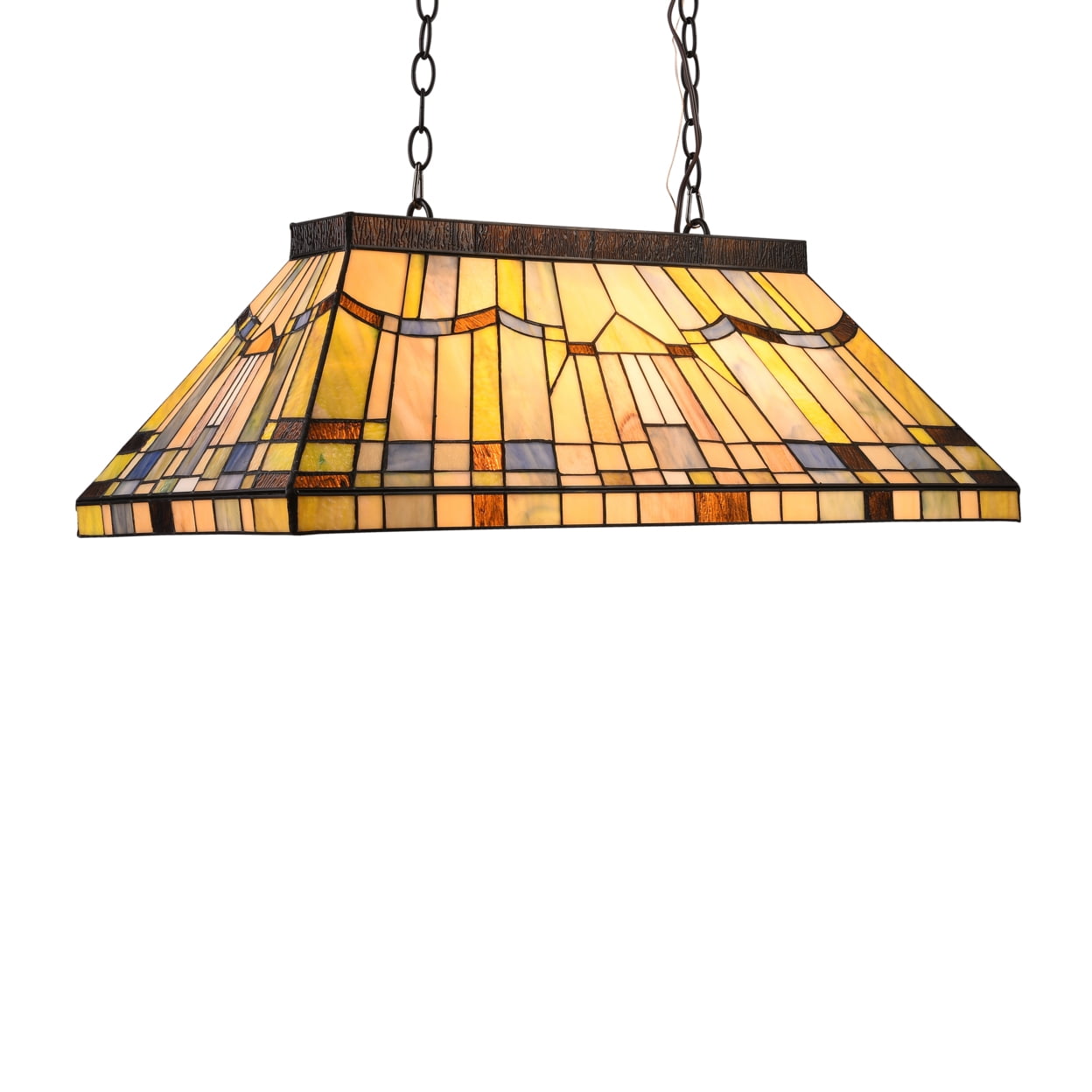 CHLOE Kinsey Tiffany Blackish Bronze 3 light Mission Island Fixture 28 ...