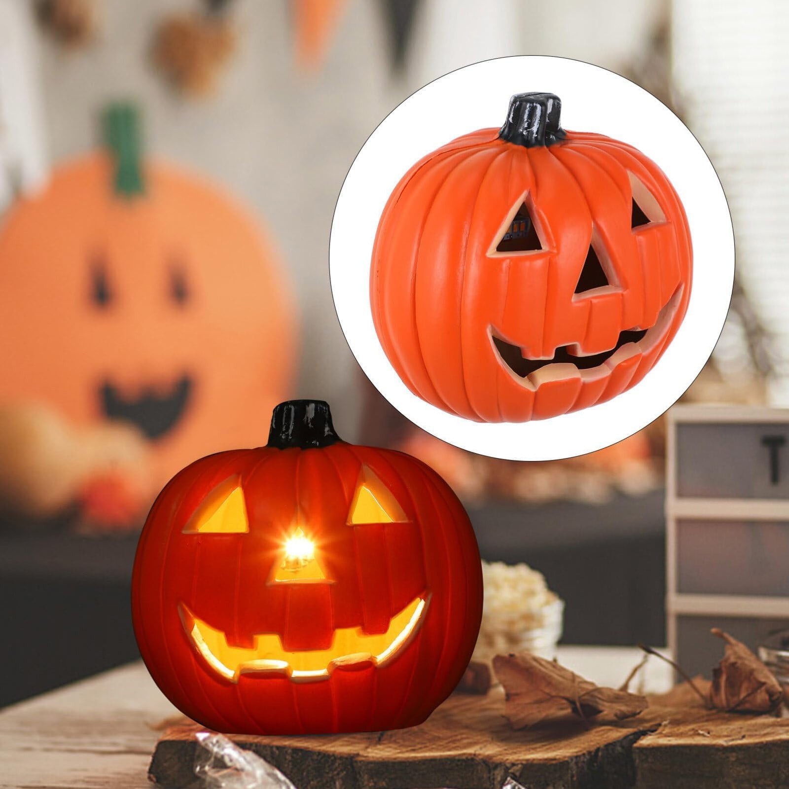 Lighting Lamp Halloween Pumpkin Decorations Jack Light Up Pumpkin ...