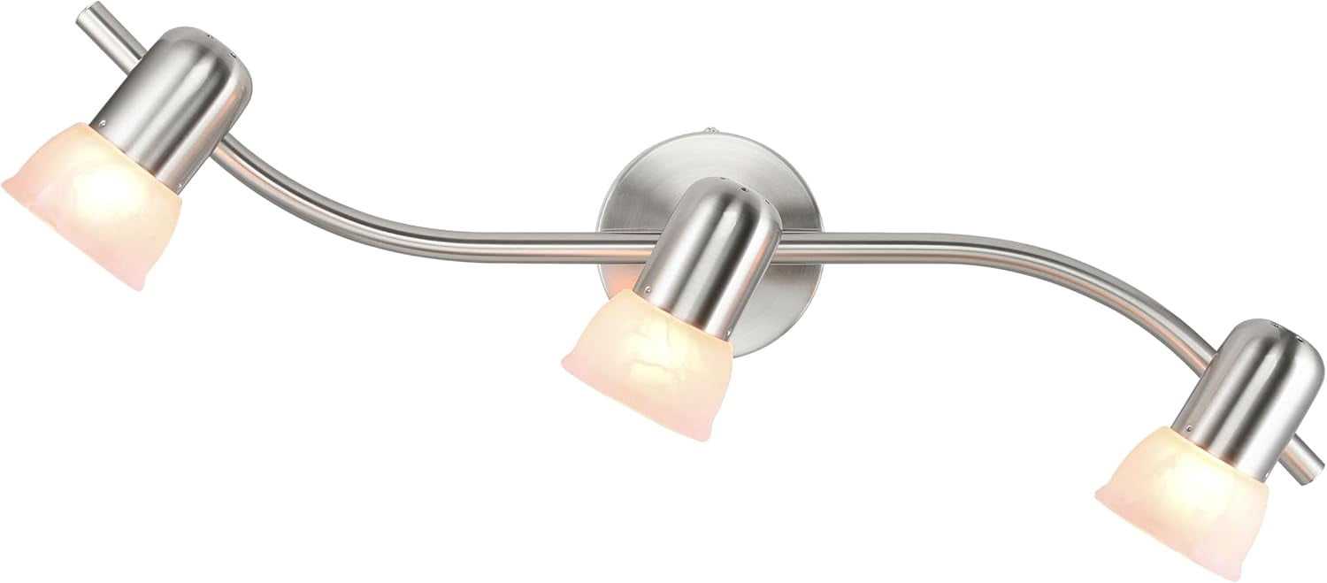 Lighting Track Lighting, 3 Light Wave Track Light with Glass Modern ...