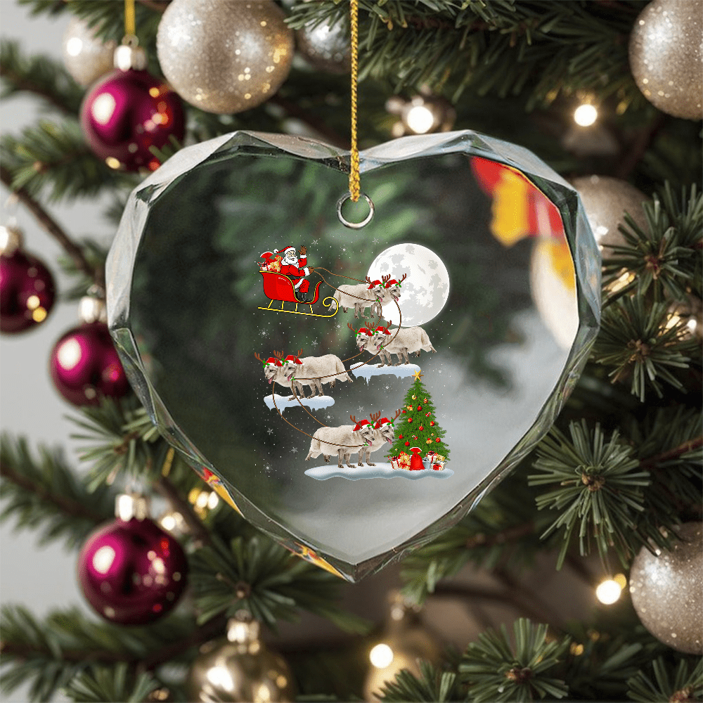 Lighting Tree Riding Arctic Fox Ornament, Room Decoration #931, Crystal ...