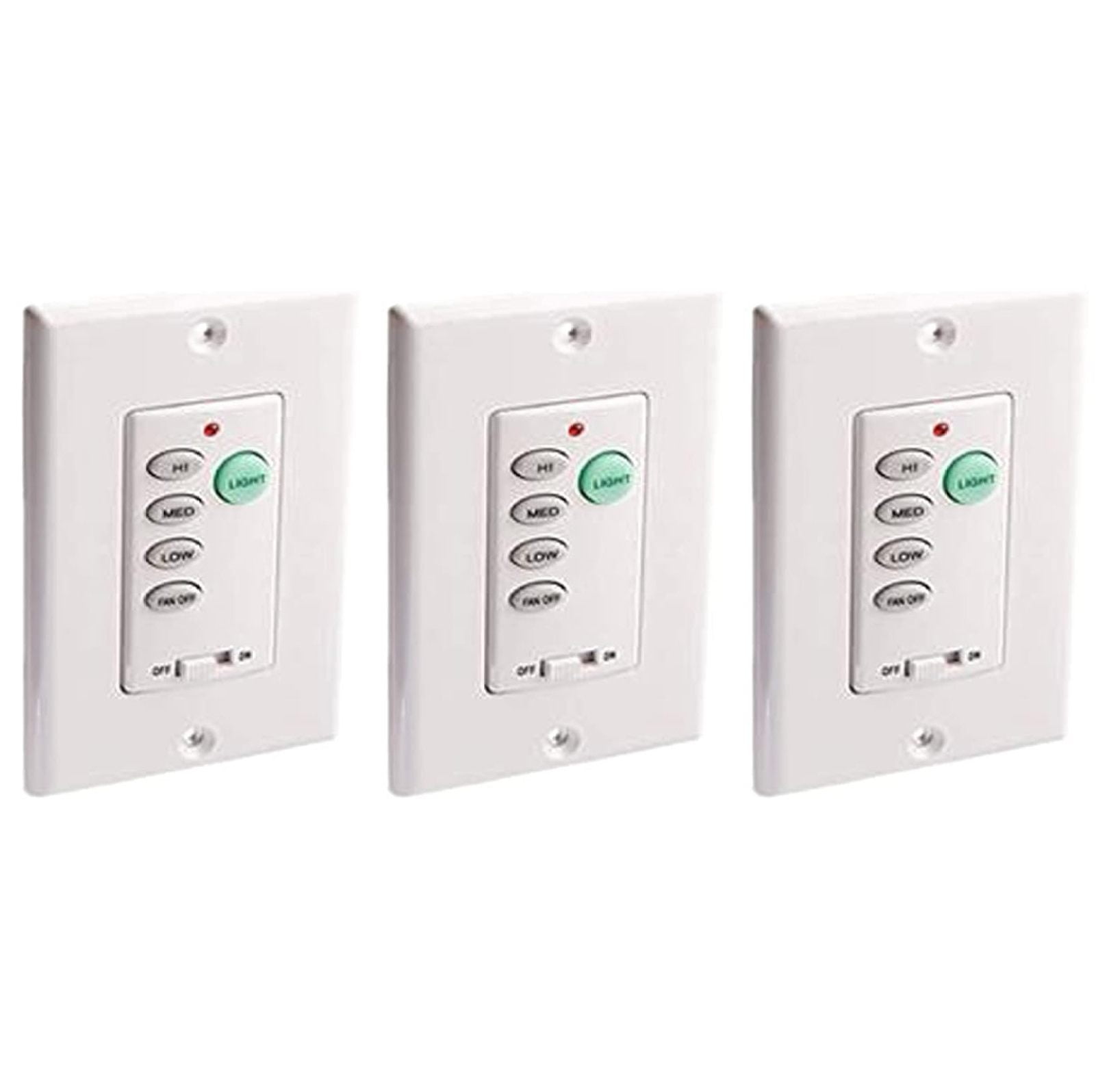 Lighting Wireless Ceiling Fan and Light Wall Control with 3 Fan Speed ...