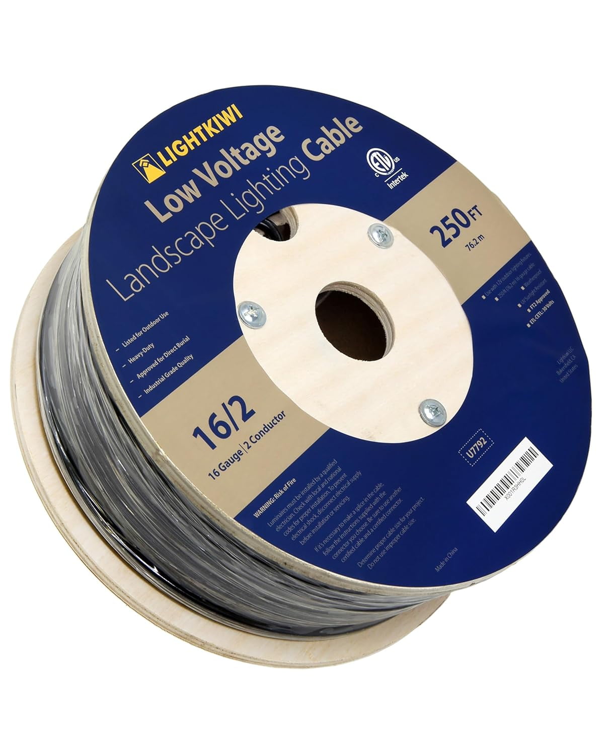 Lightkiwi 16/2 Low Voltage Landscape Lighting Wire - 250 Feet ...