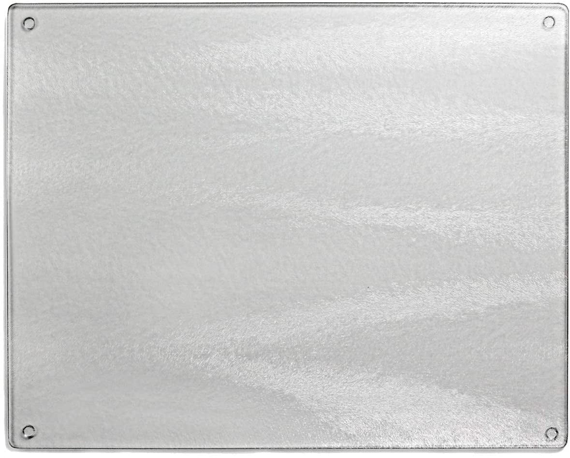 Lightly Frosted Large 3mm Tempered Glass Cutting Board with Non Slip ...