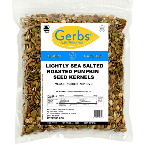 Pumpkin Seeds Raw in-Shell GGA1 (Whole) by Gerbs - 4 LBS Premium Grade ...