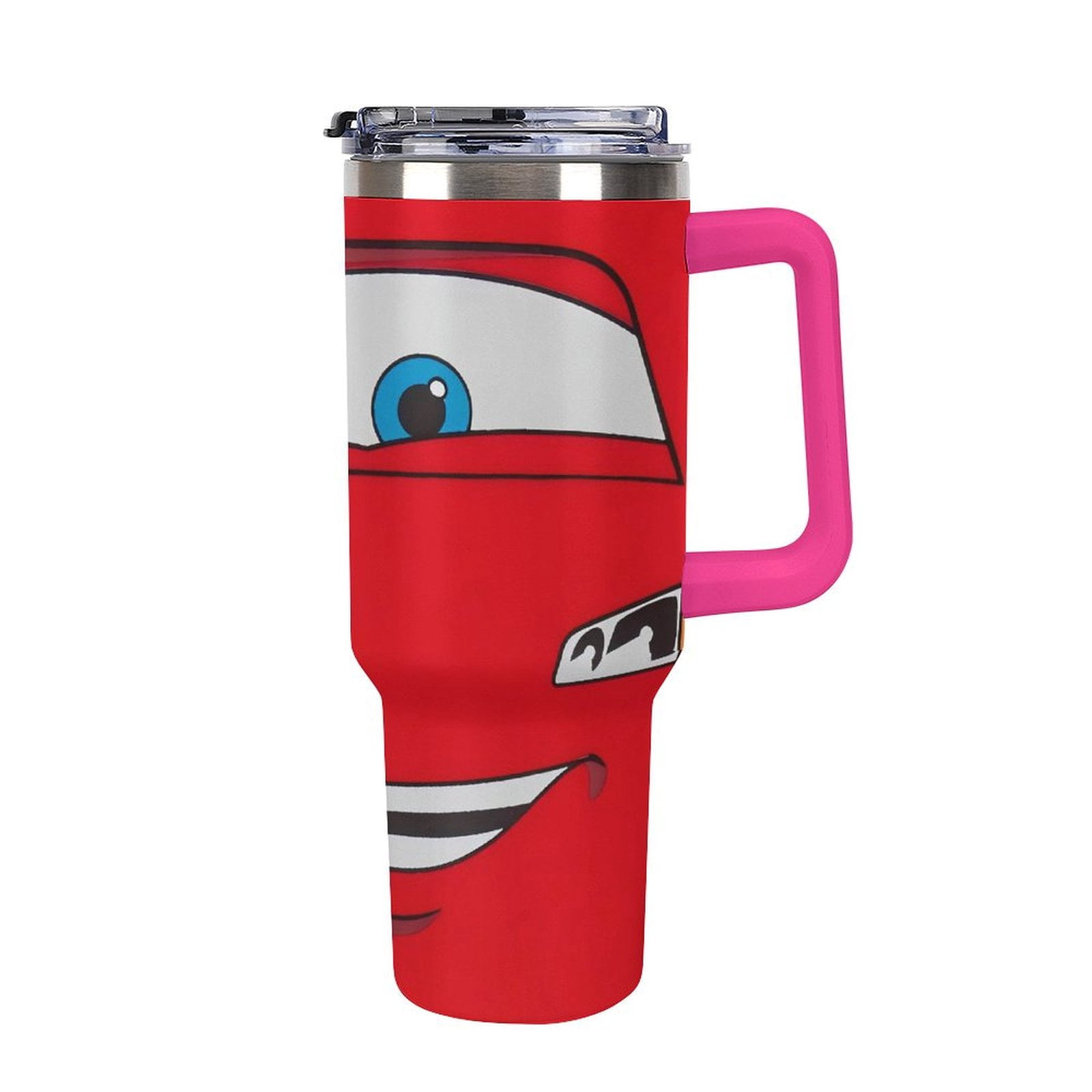 Lightn-ing-McQueen Car Cup Stainless Steel Thermos Cup with Handle 40oz ...