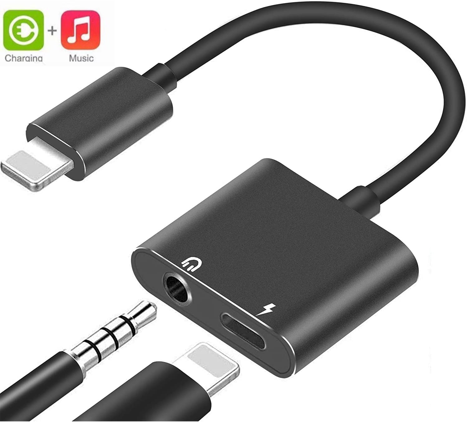 Lightning to 3.5 mm Headphone Jack Adapter,iPhone Headphones Adapter ...