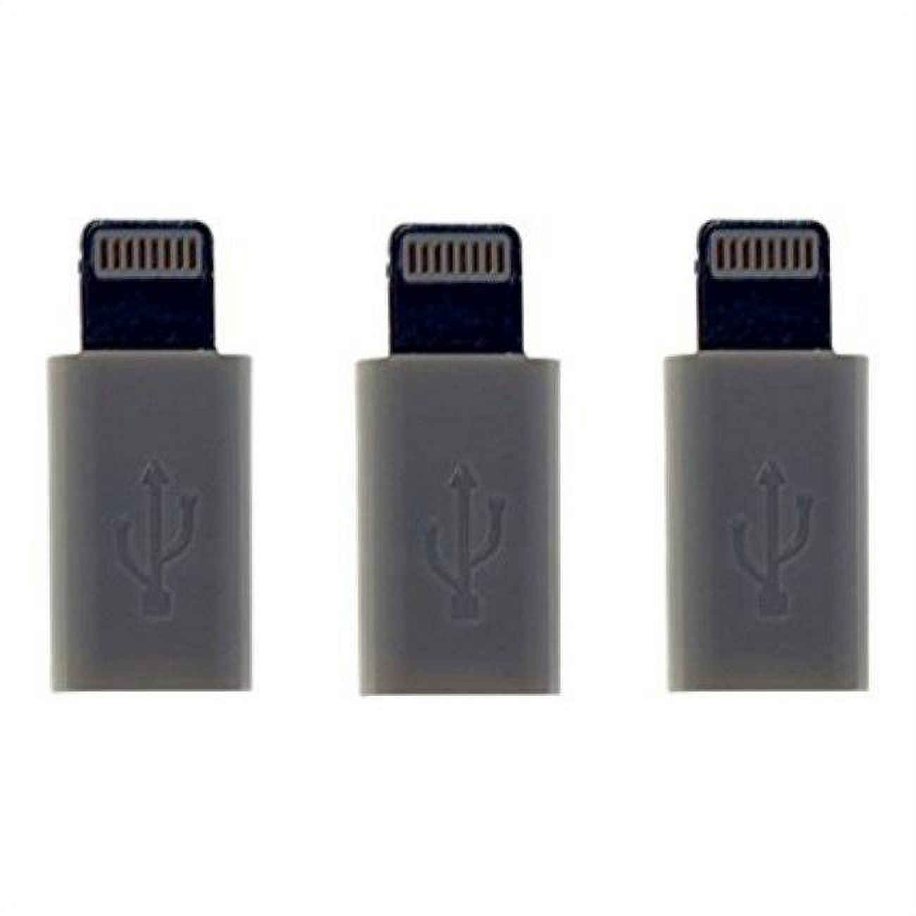 Lightning Adapter, White - 3 Pack - Walmart.com