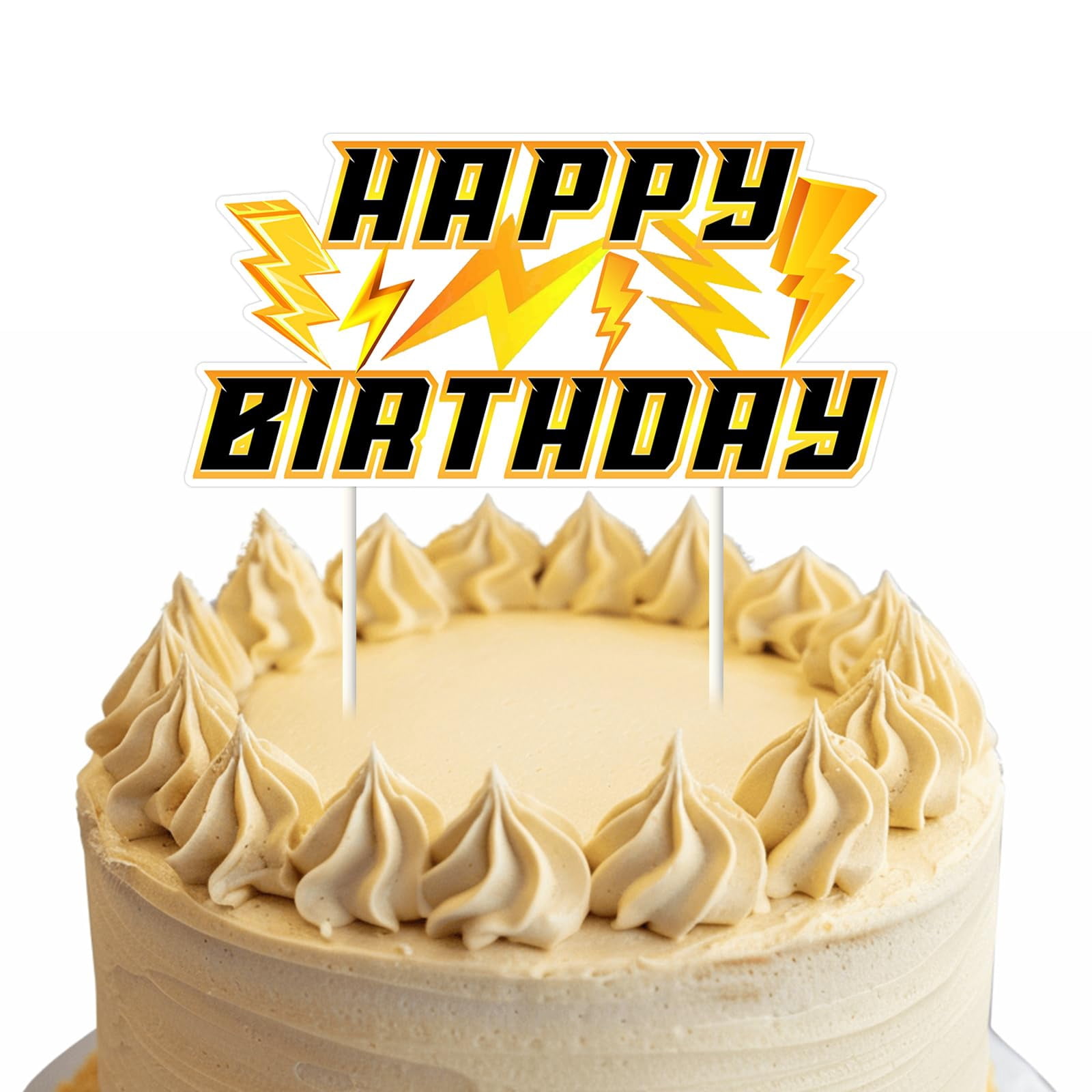Lightning Birthday Decorations TWE5 Lightning Sign Cake Pick ...
