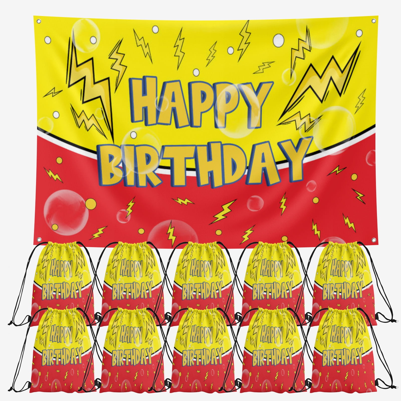Lightning Birthday Party Supplies,20 Pieces lightning Candy Drawstring ...