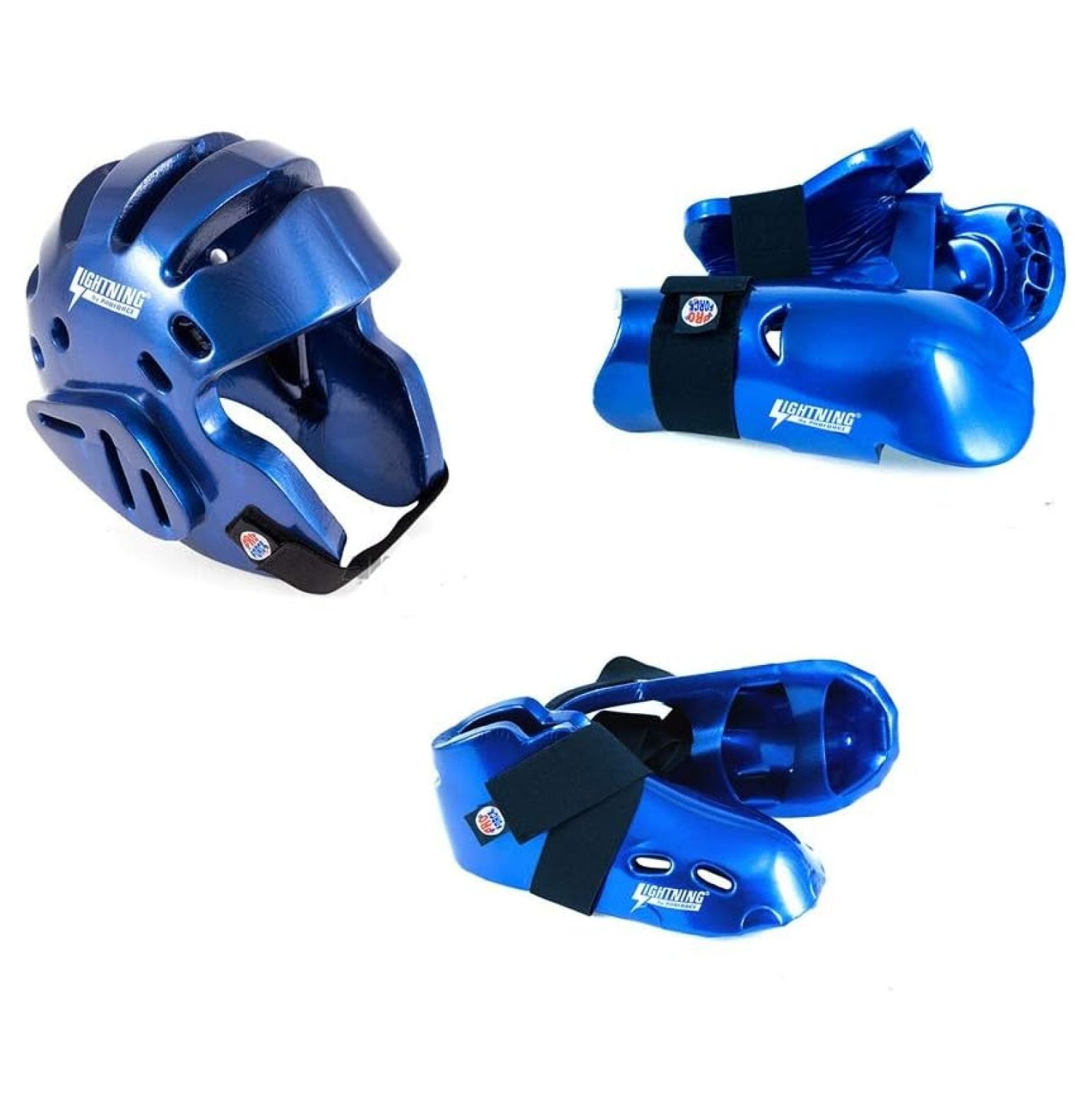 Lightning Blue Karate Sparring Gear Package Deal - Adult Medium - Walmart.com