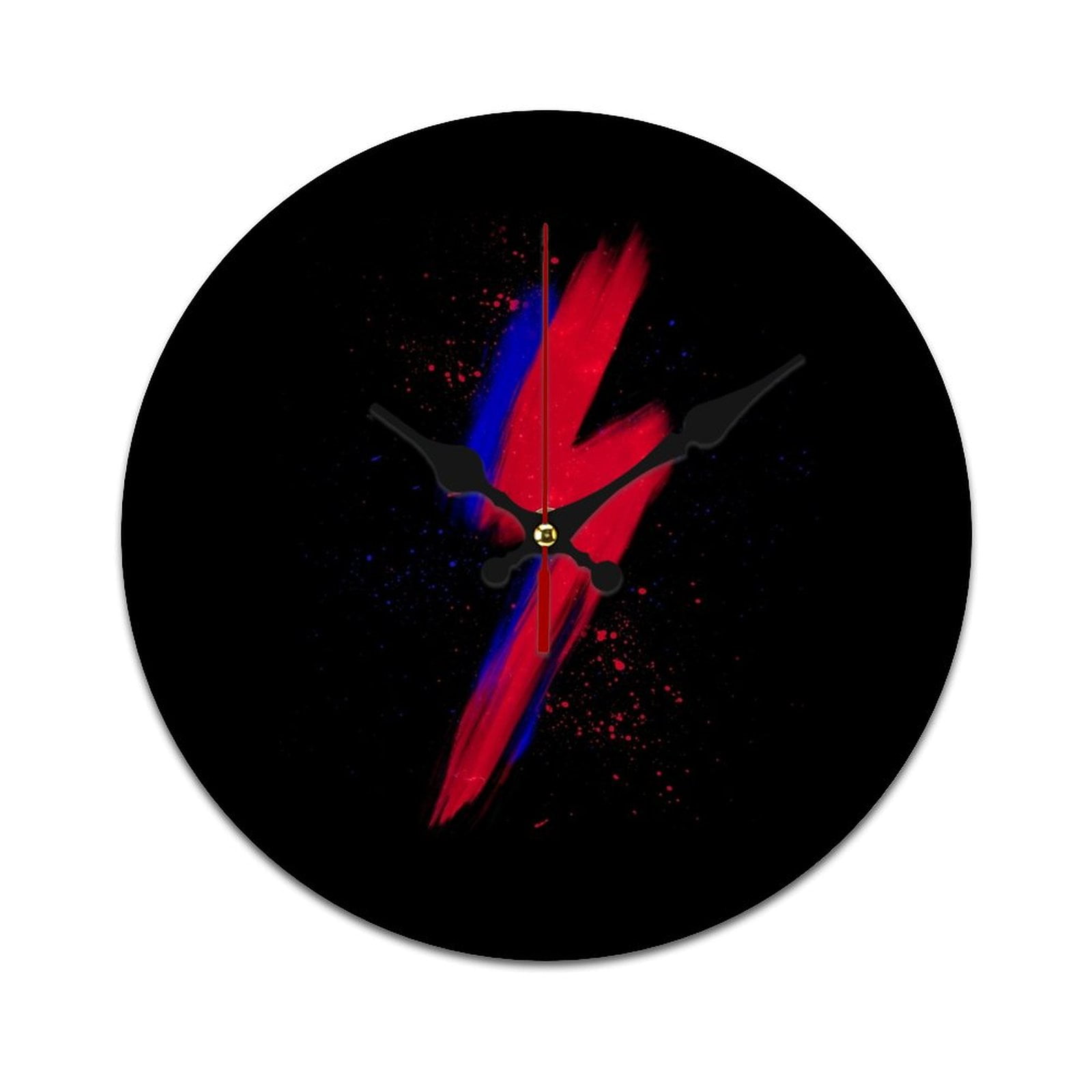 Lightning Bolt Brush Wall Clock Modern Design Clocks Wall Hanging Home ...