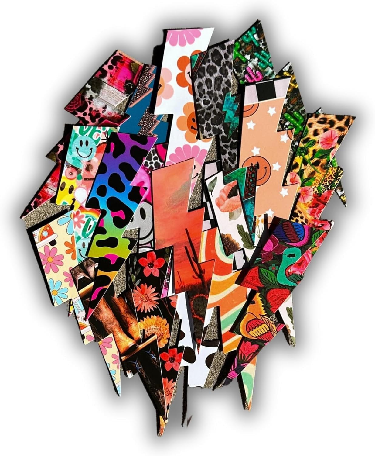 Lightning Bolt Car Freshie Cardstock Cutouts 1.2 x 3 inch 12 pk MIXED ...