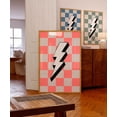 Lightning Bolt Checkerboard Teen Room Decor Retro Y2K Bundle, Unframed ...
