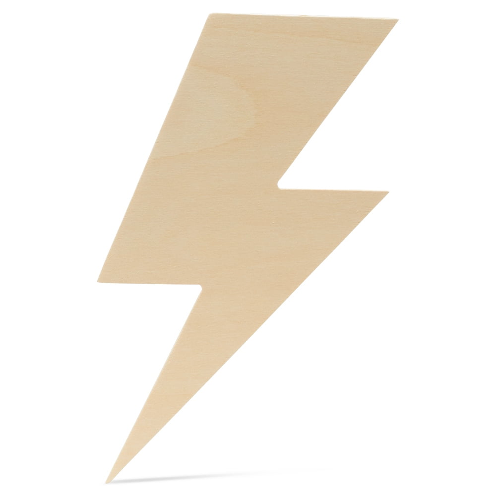 Lightning Bolt Cutouts 13-7/8 inch, Pack of 10 Wood Door Hanger Blanks ...