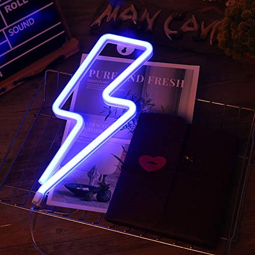 Lightning Bolt Neon Signs, LED Lightning Neon Sign, Lightning Bolt Wall ...