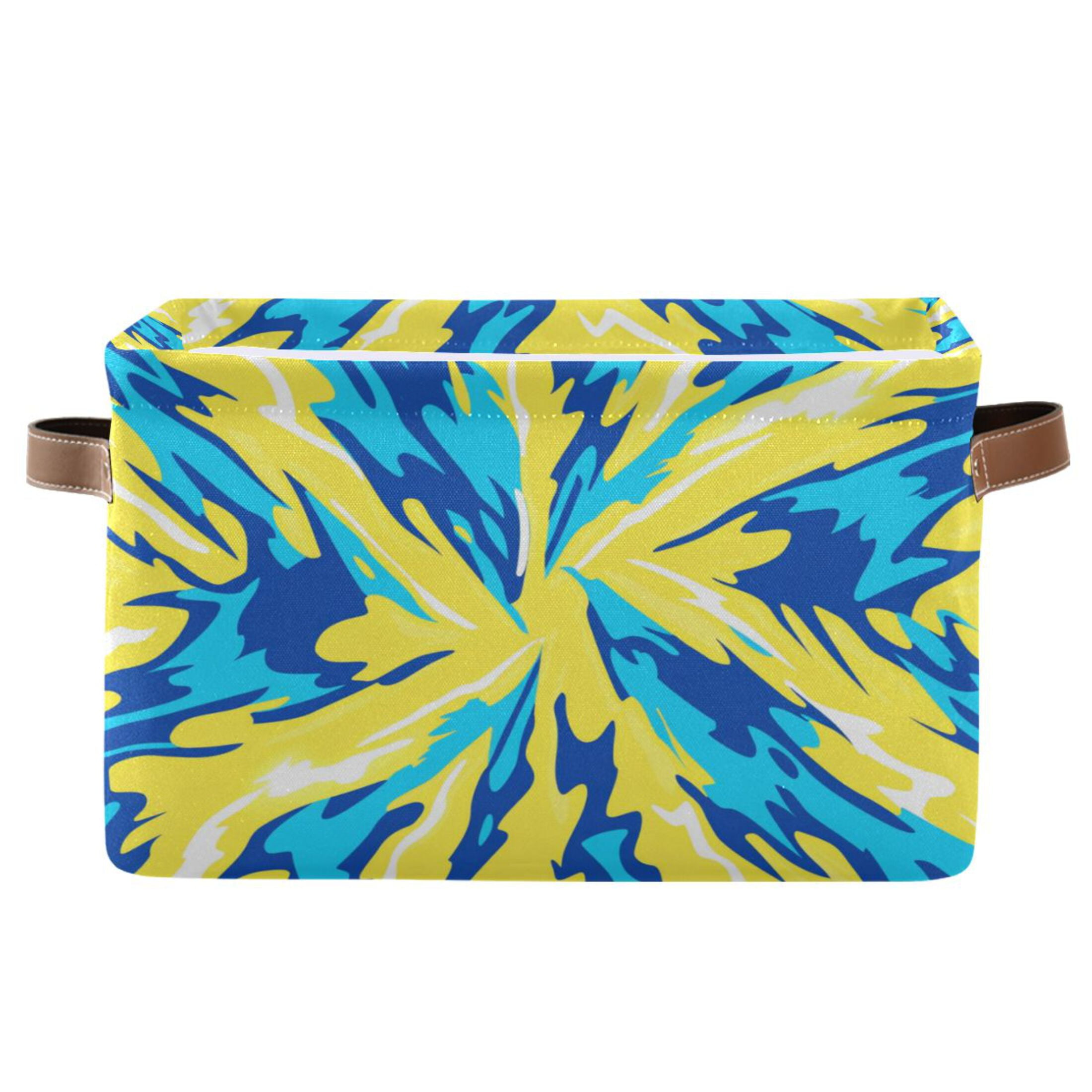 Lightning Bolt Pattern Foldable Storage Basket,Canvas Fabric Foldable ...