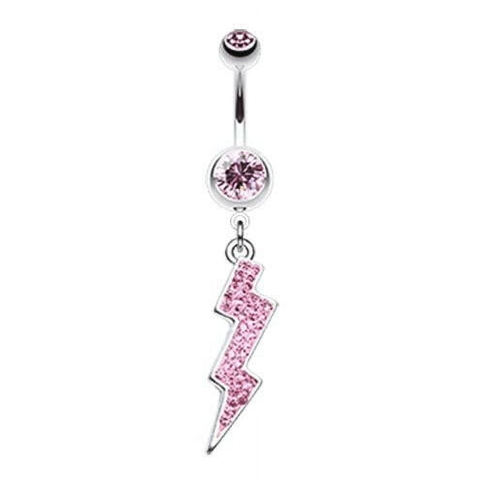 Lightning Bolt Radiance Belly Button Ring - Walmart.com