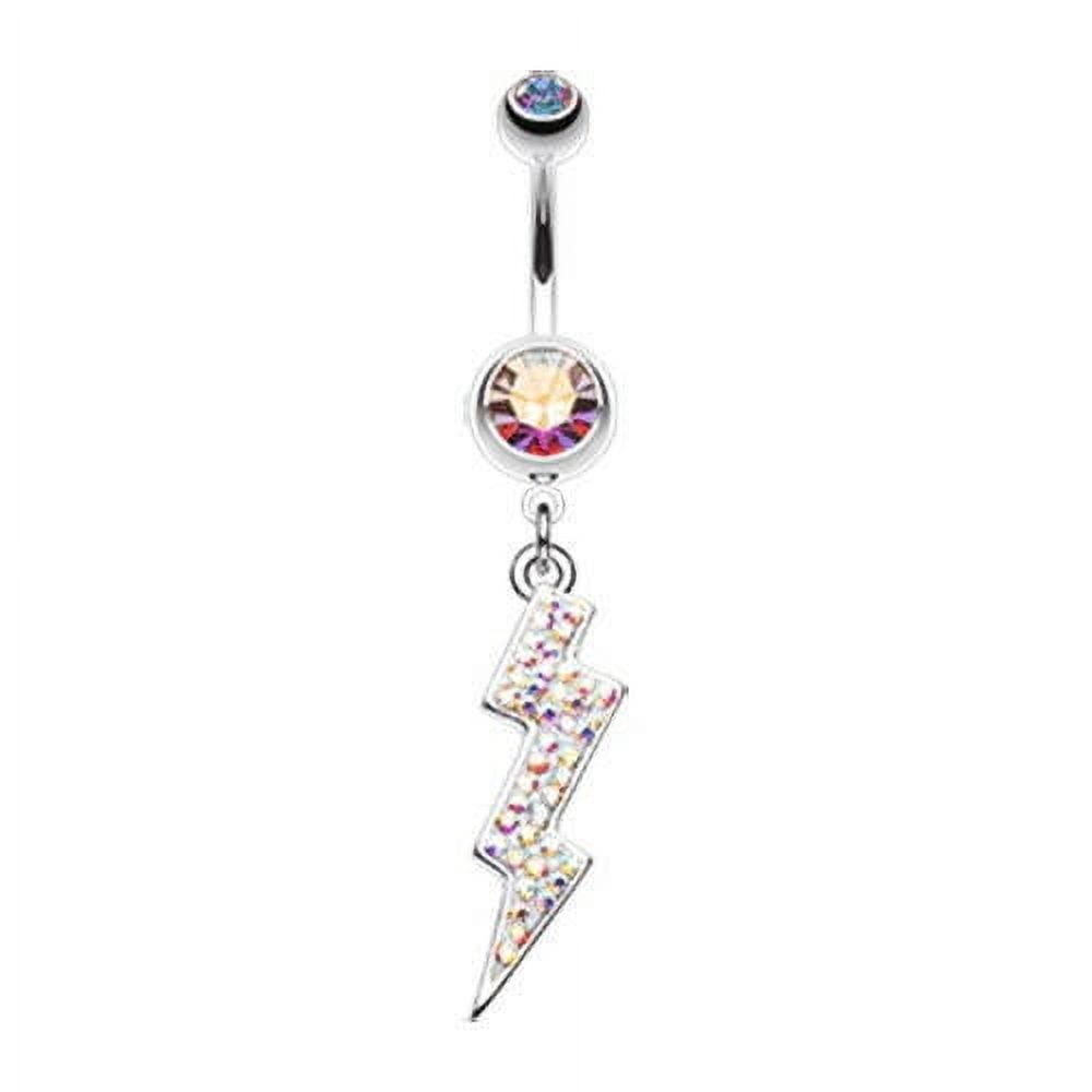 Lightning Bolt Radiance Belly Button Ring - Walmart.com