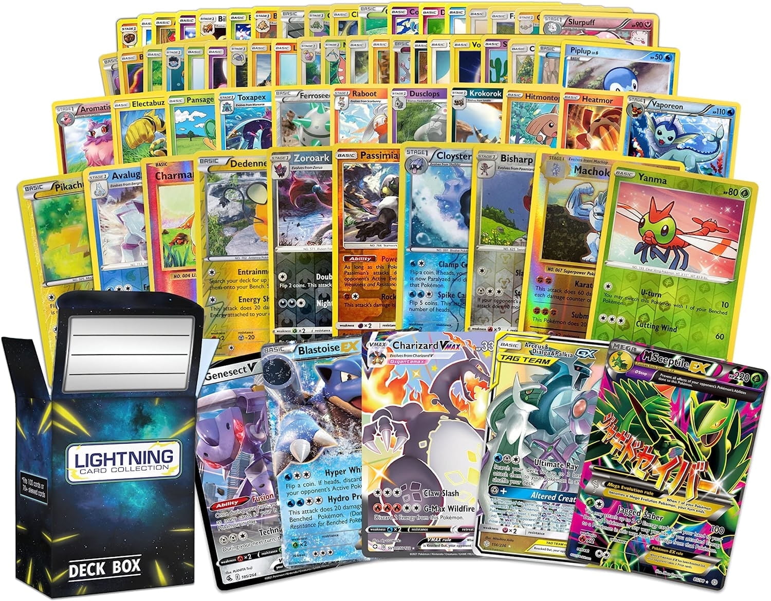 Lightning Card Collection's Ultra-Rare Bundle with 50 Authentic Cards ...