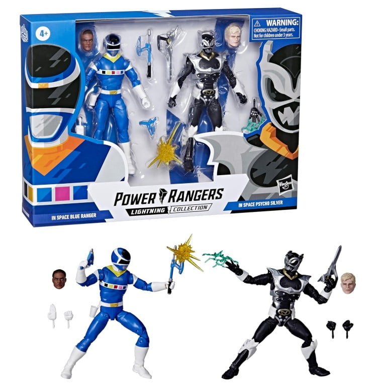Lightning Collection Power Rangers in Space blue ranger & Space Psycho ...