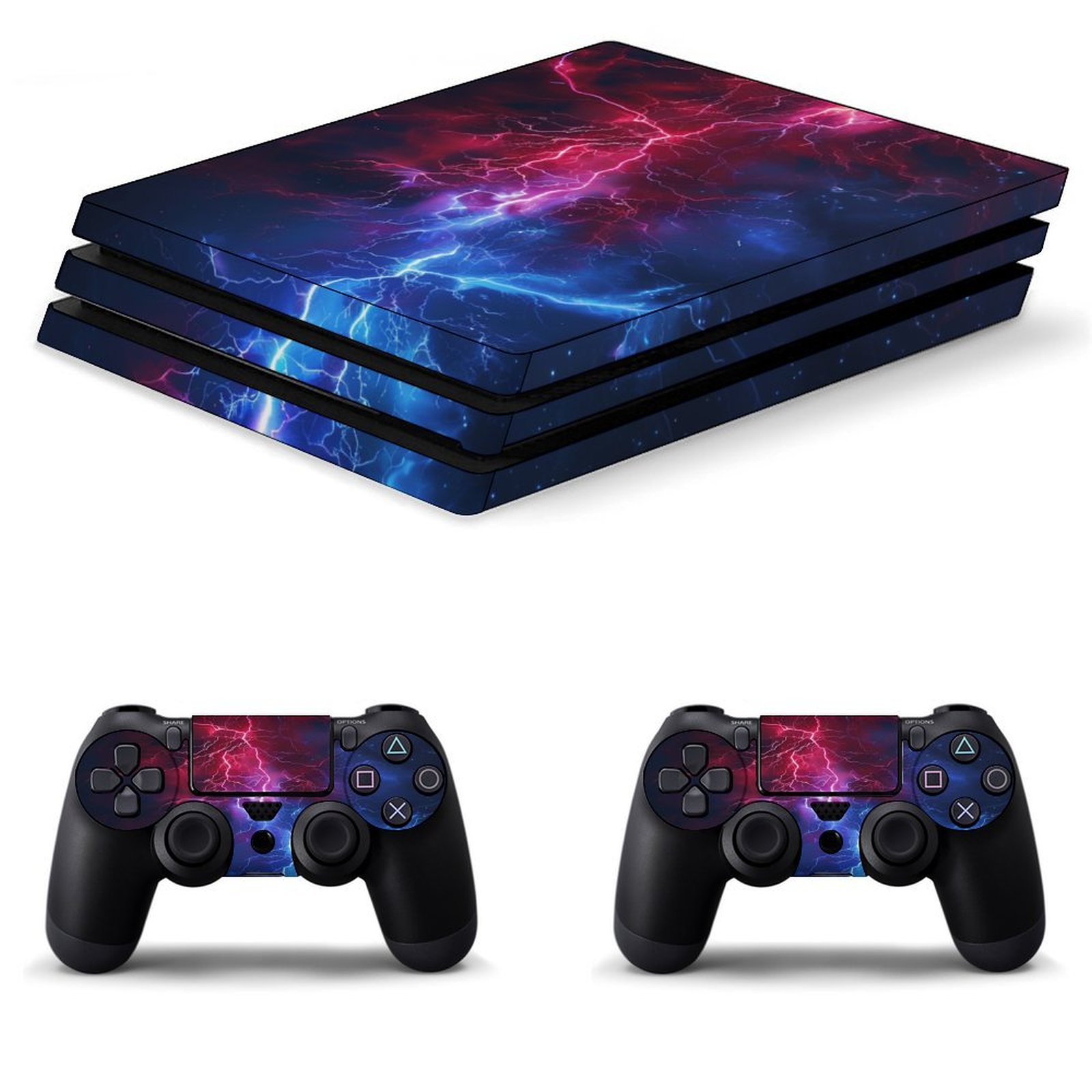 Lightning Colorful PS4/PS4 Pro/PS4 Slim Skin Sticker For Console And ...