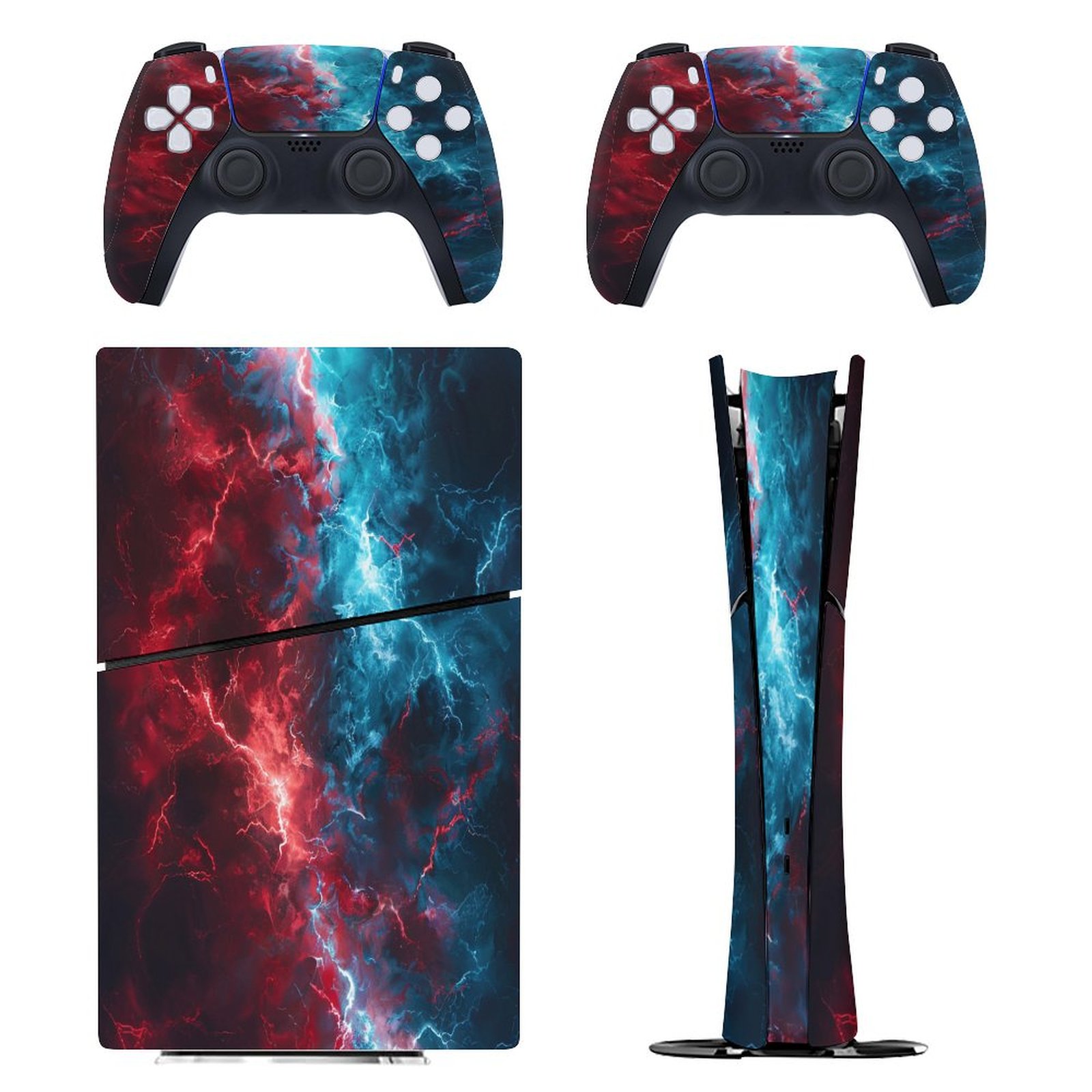 Lightning Colorful PS5/PS5 Pro/PS5 Slim Digital Disc Skin Sticker For ...