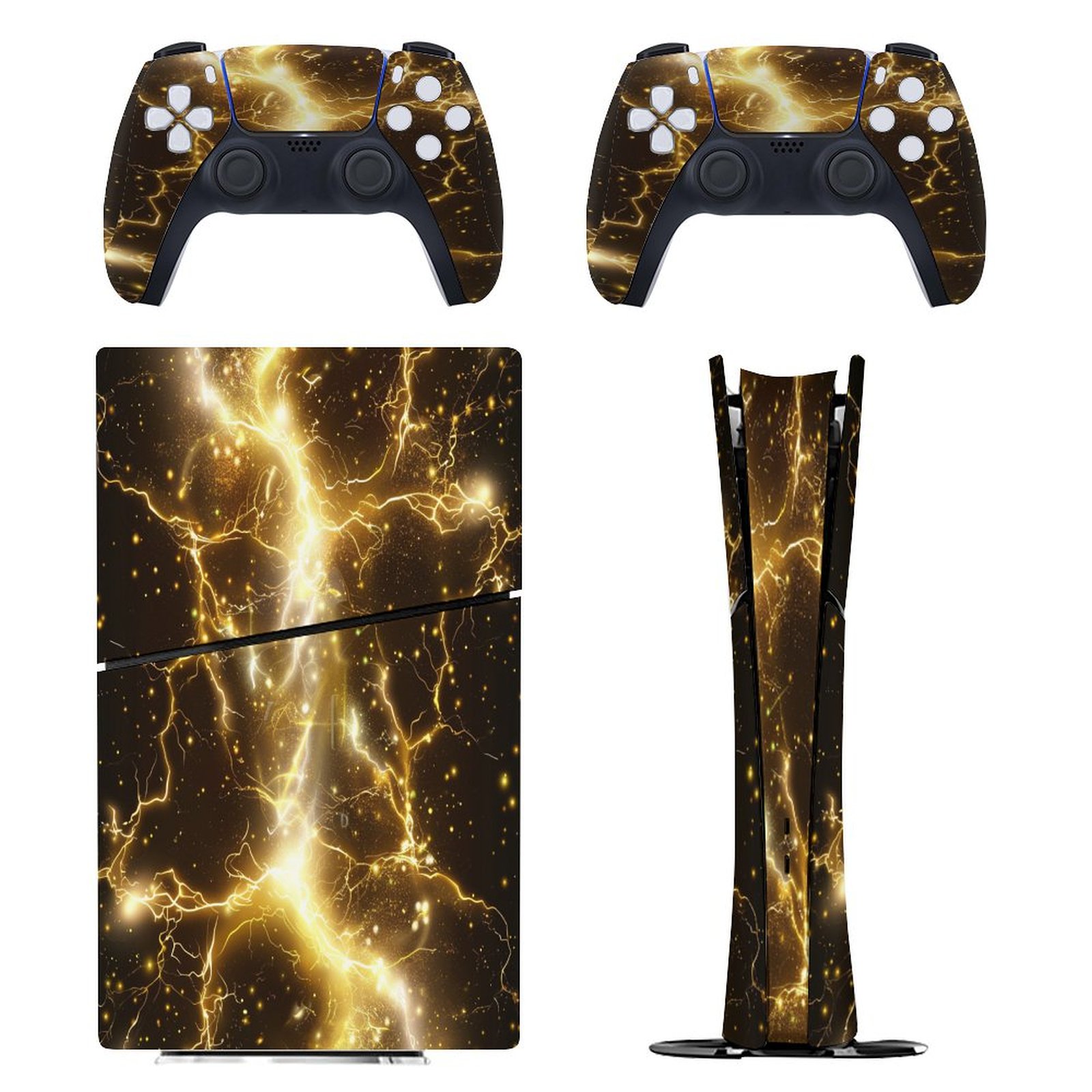 Lightning Colorful PS5/PS5 Pro/PS5 Slim Digital Disc Skin Sticker For Console And Controller ...