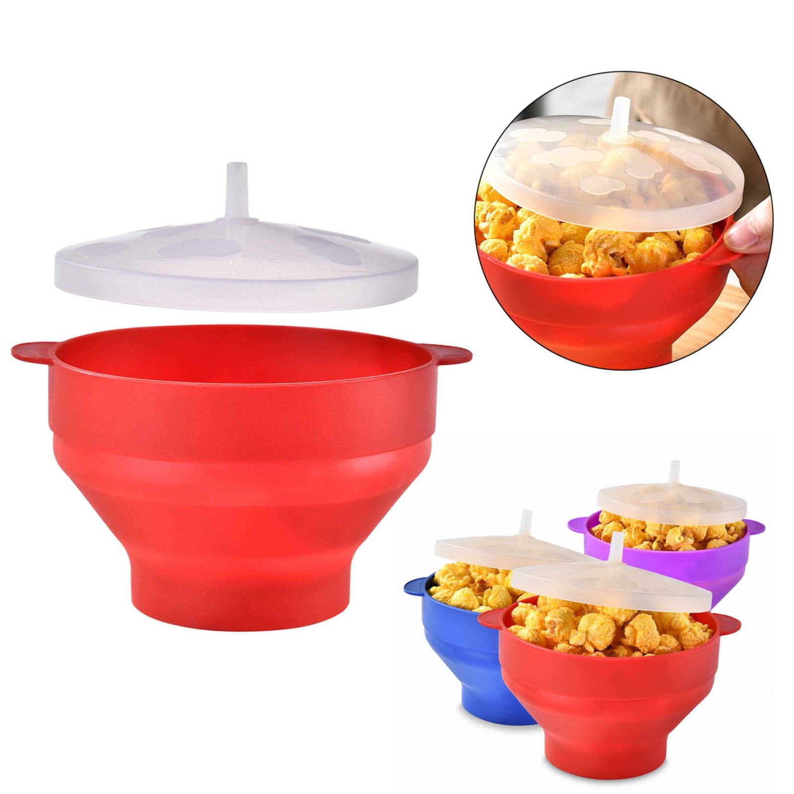 Lightning Deals! DomFun Popcorn Popper Microwave,Popcorn Bowl,Silicone ...