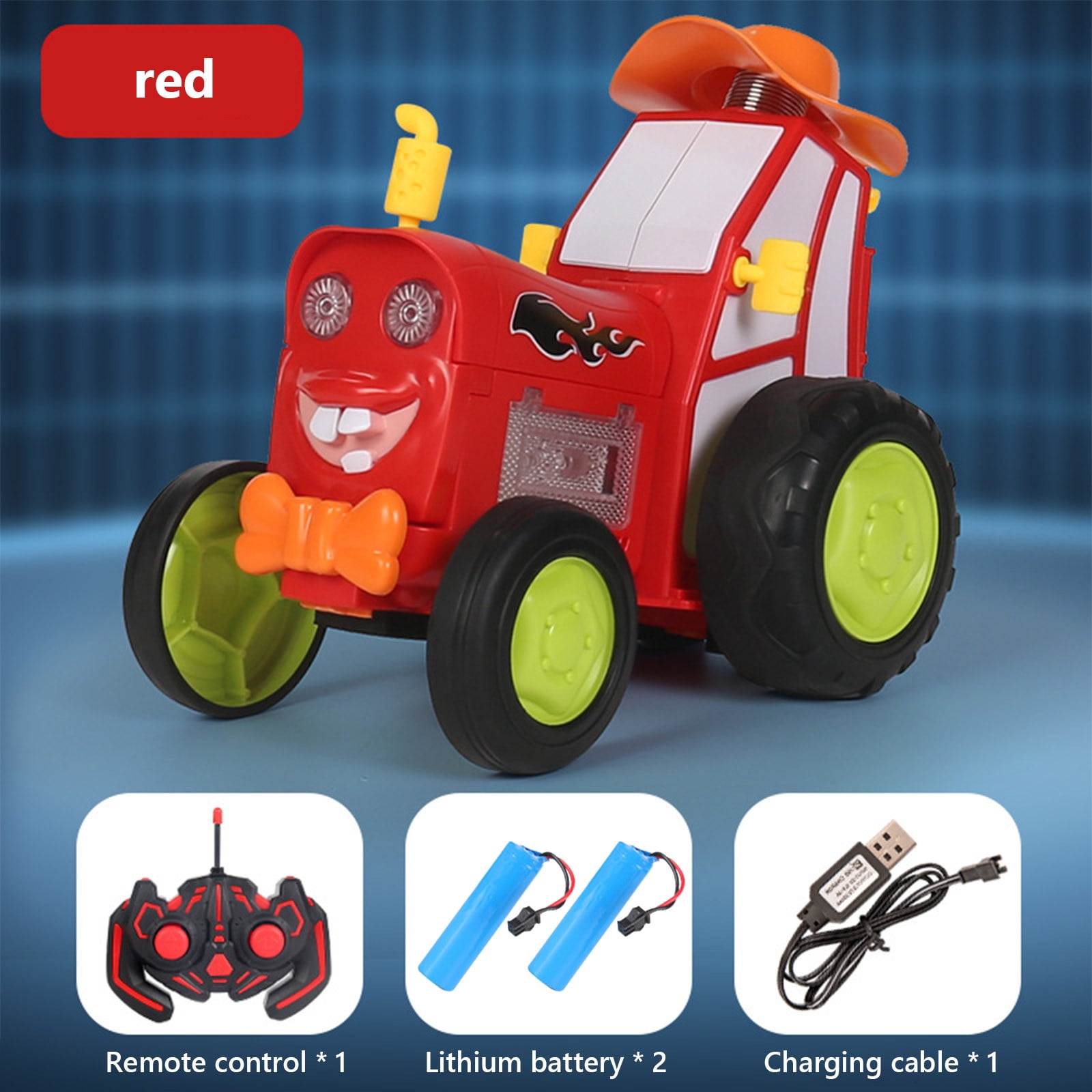 Lightning Deals Jump Remote Control Tractor Stunt Car, Crazy Jumping ...