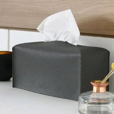 Joernso Anti-scratch Faux Leather Double Buckle Tissue Box Fine Texture ...