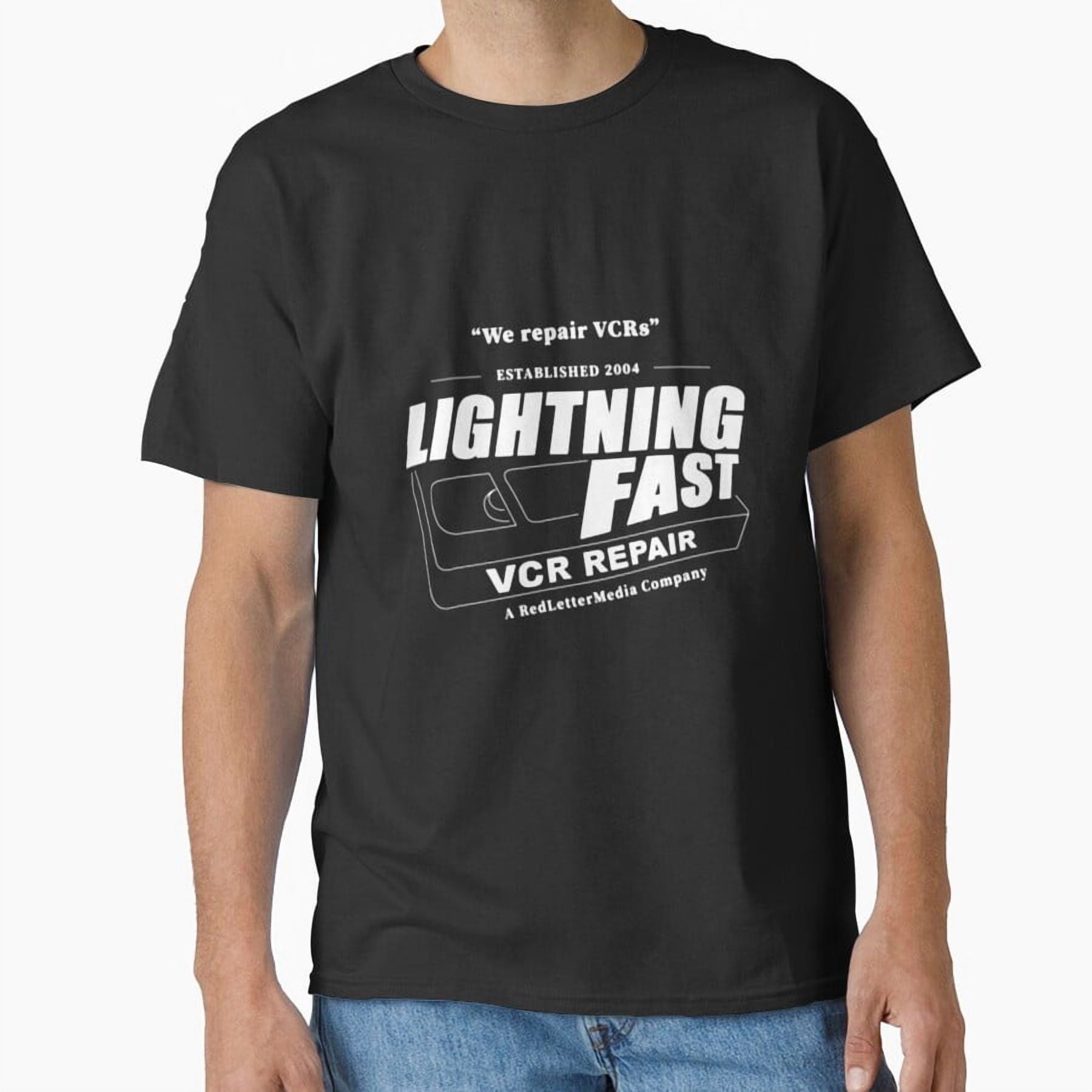 Lightning Fast VCR Repair RedLetterMedia Gift H34354 T-Shirt, for Men ...