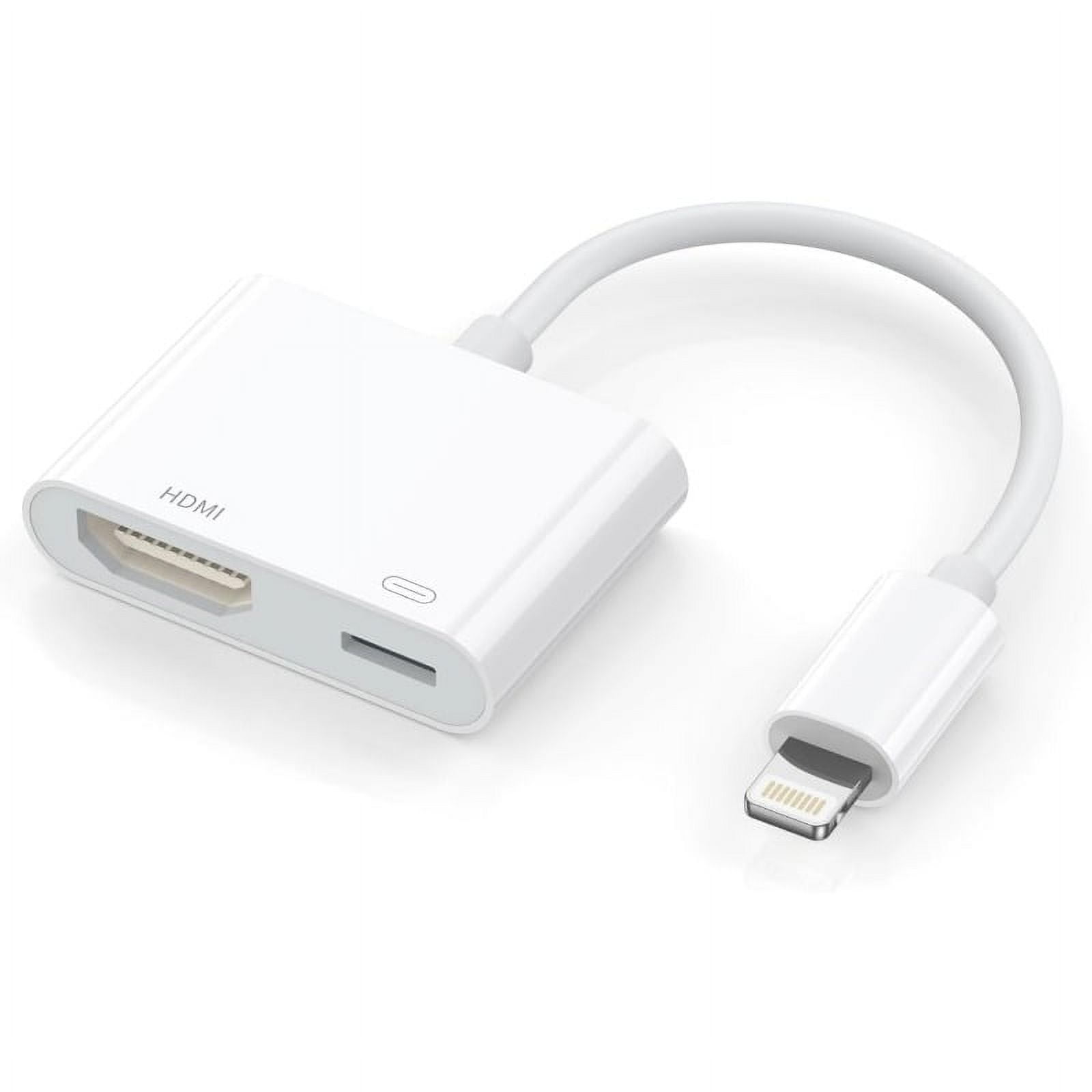 Lightning to HDMI Digital AV Adapter for iPhone to TV, 1080P Video ...