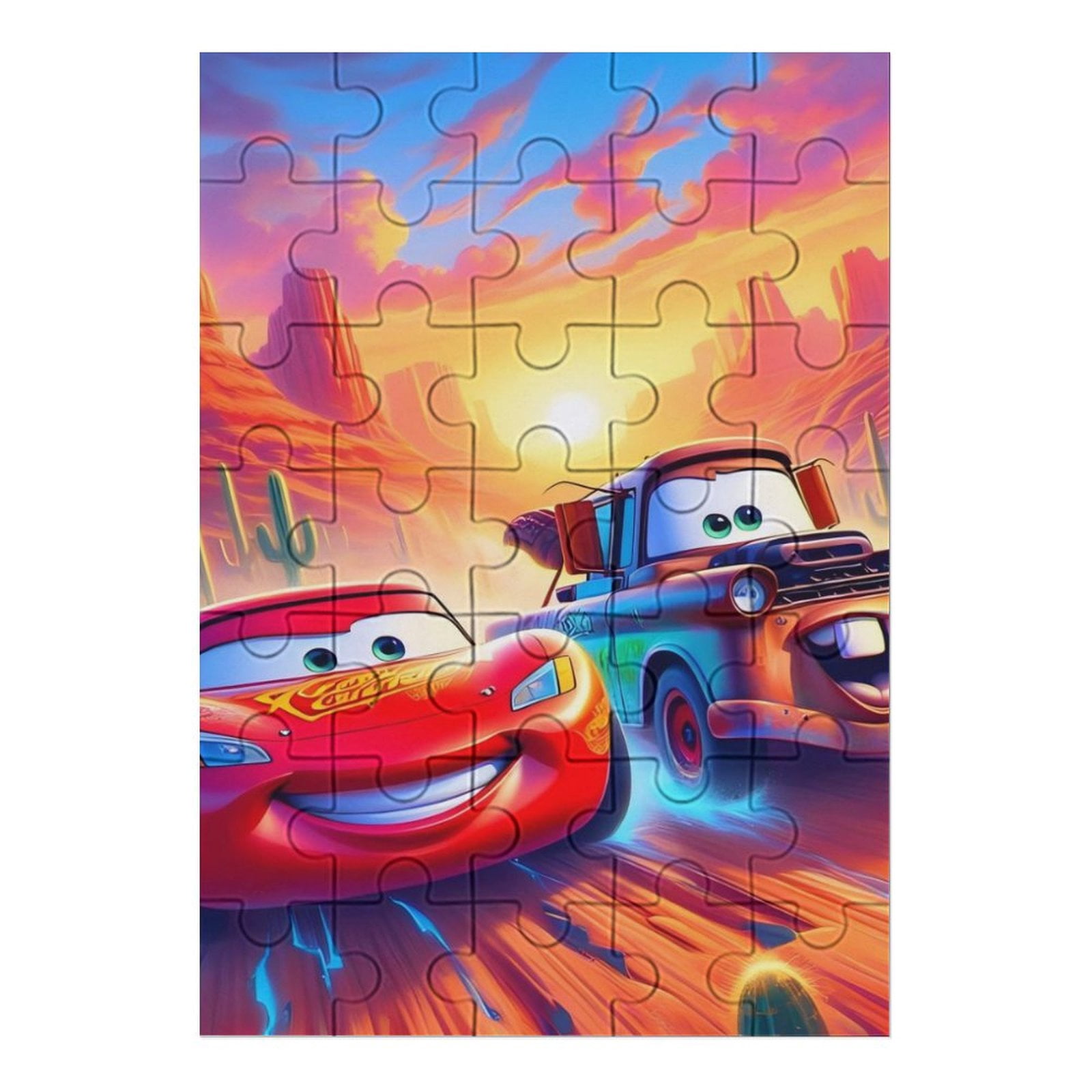 Lightning McQueen Anime Puzzles for Kids Interactive Brain Teasers for ...