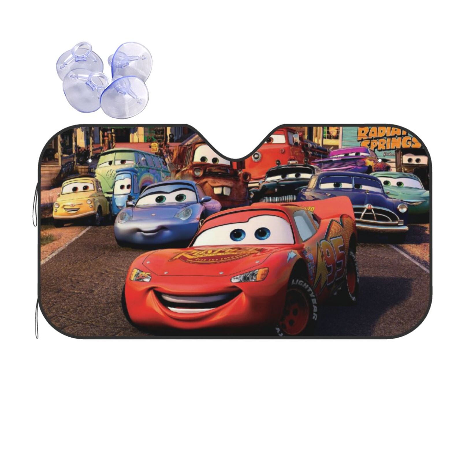 Lightning McQueen Car Windshield Sun Shade Front Window Shade Foldable ...