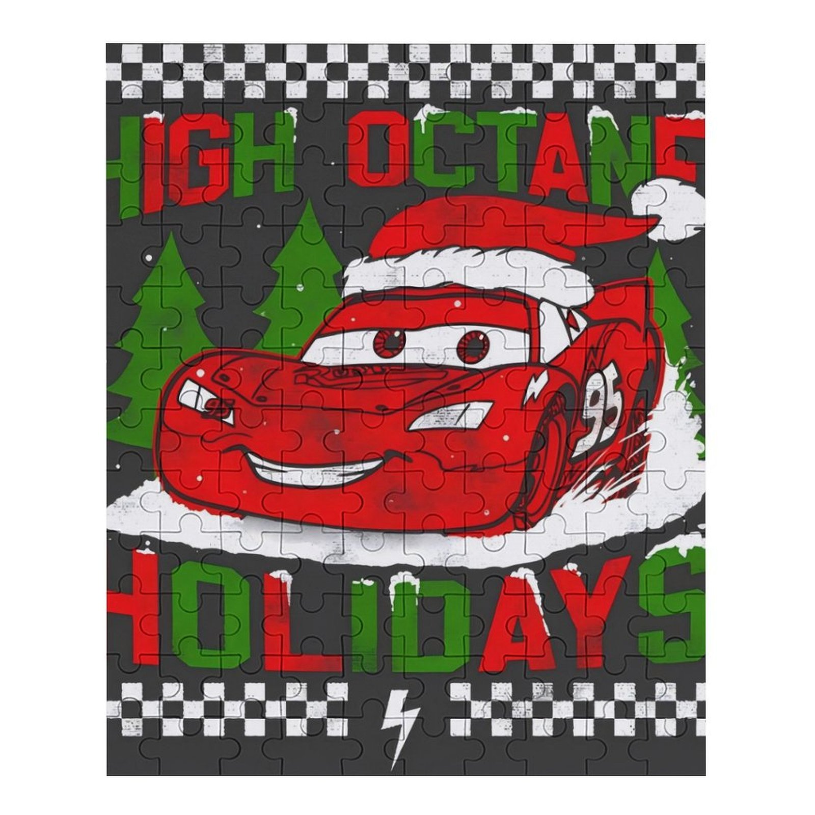 Lightning McQueen Christmas Jigsaw Puzzles Interlocking puzzles for ...