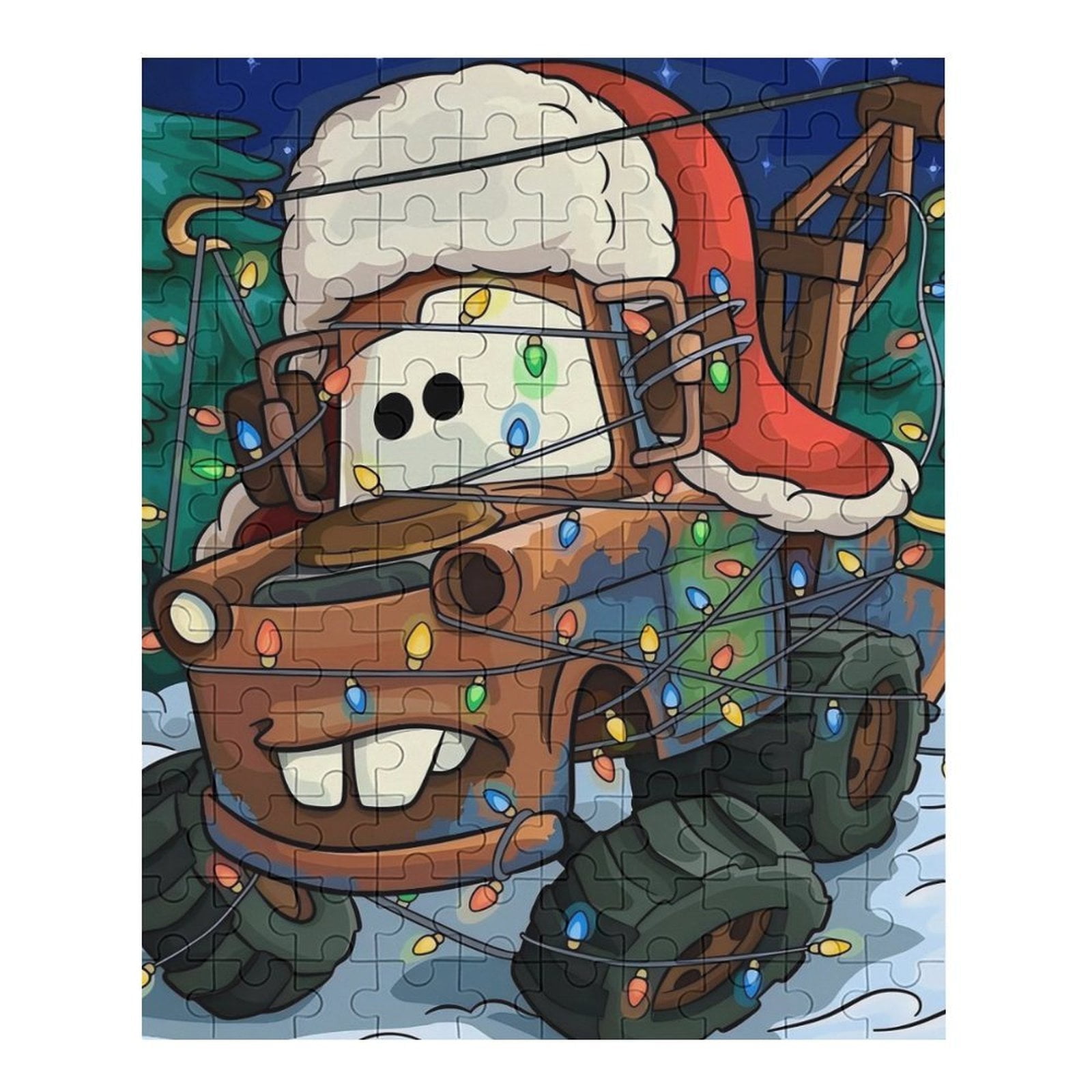 Lightning McQueen Christmas Jigsaw Puzzles Interlocking puzzles for ...