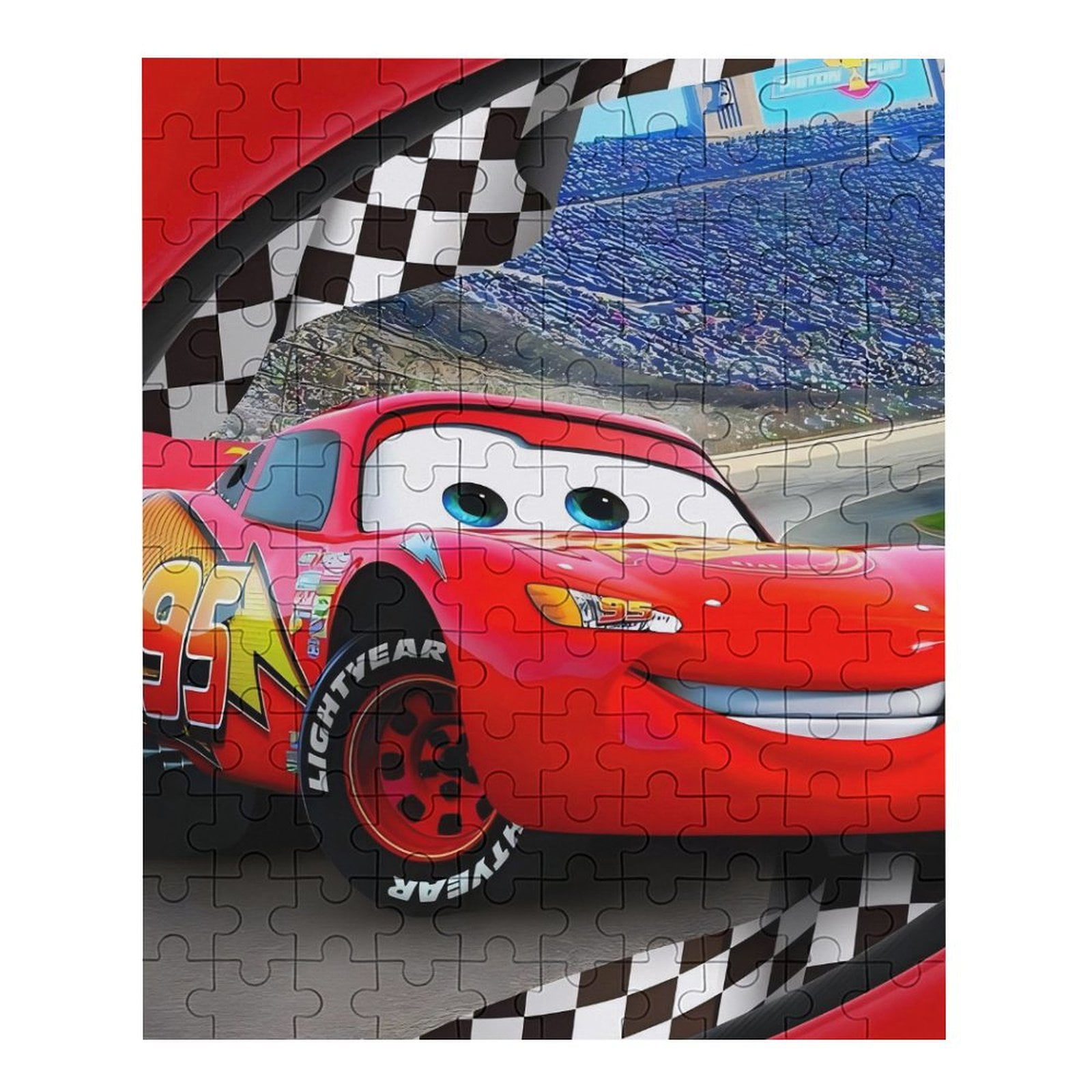 Lightning McQueen Jigsaw Puzzle Toy Cartoon Anime Interlocking Puzzle ...