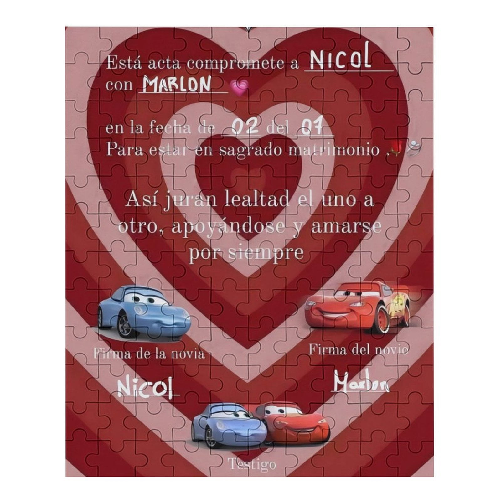 Lightning McQueen Jigsaw Puzzle Toy Cartoon Anime Interlocking Puzzle ...