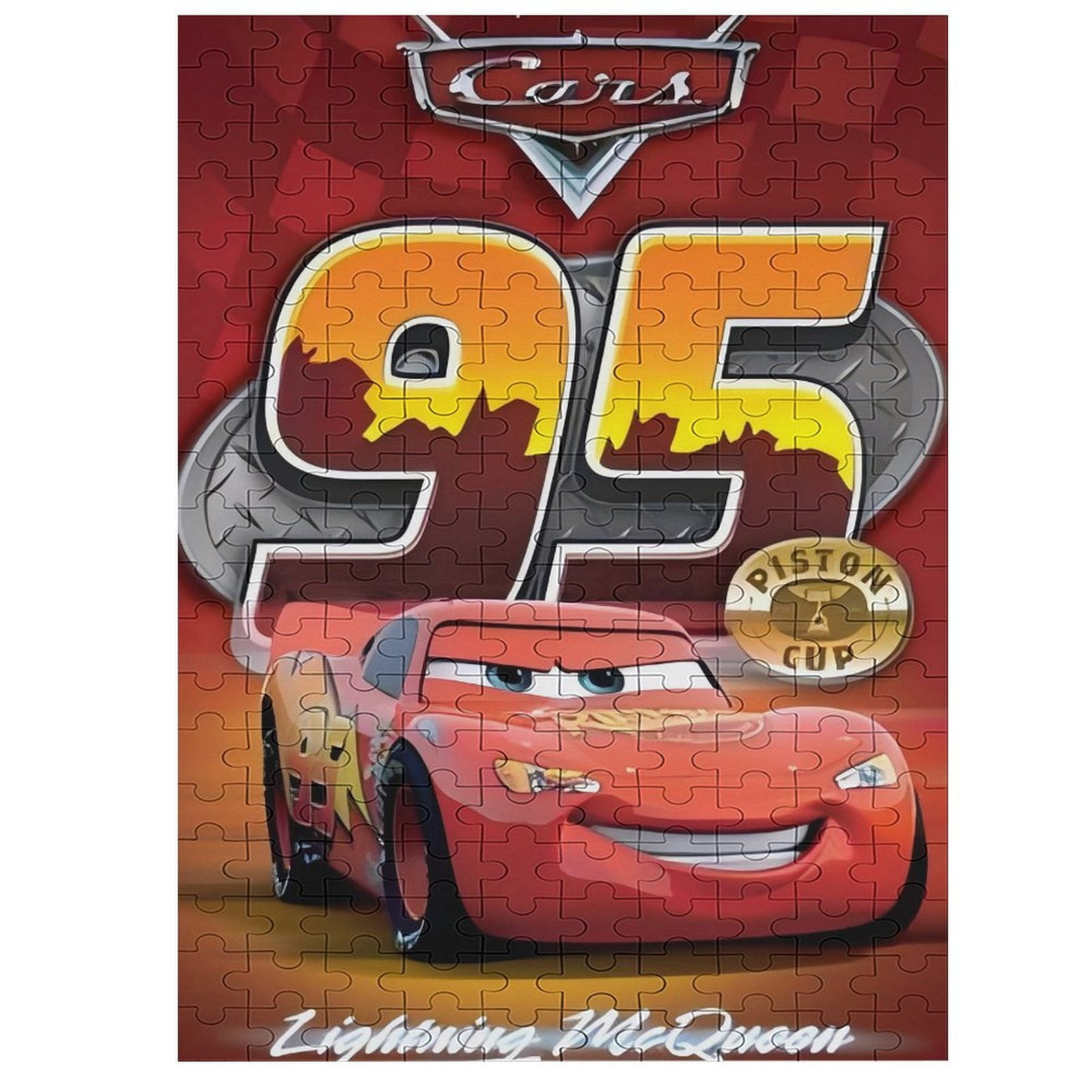 Lightning McQueen Jigsaw Puzzle Toy Cartoon Anime Interlocking Puzzle ...