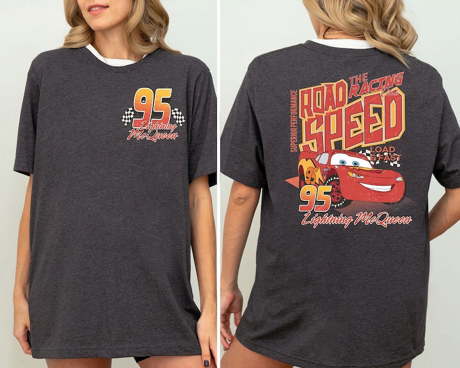 Lightning McQueen Shirt, Load And Fast Road Speed Shirt, Piston Cup ...