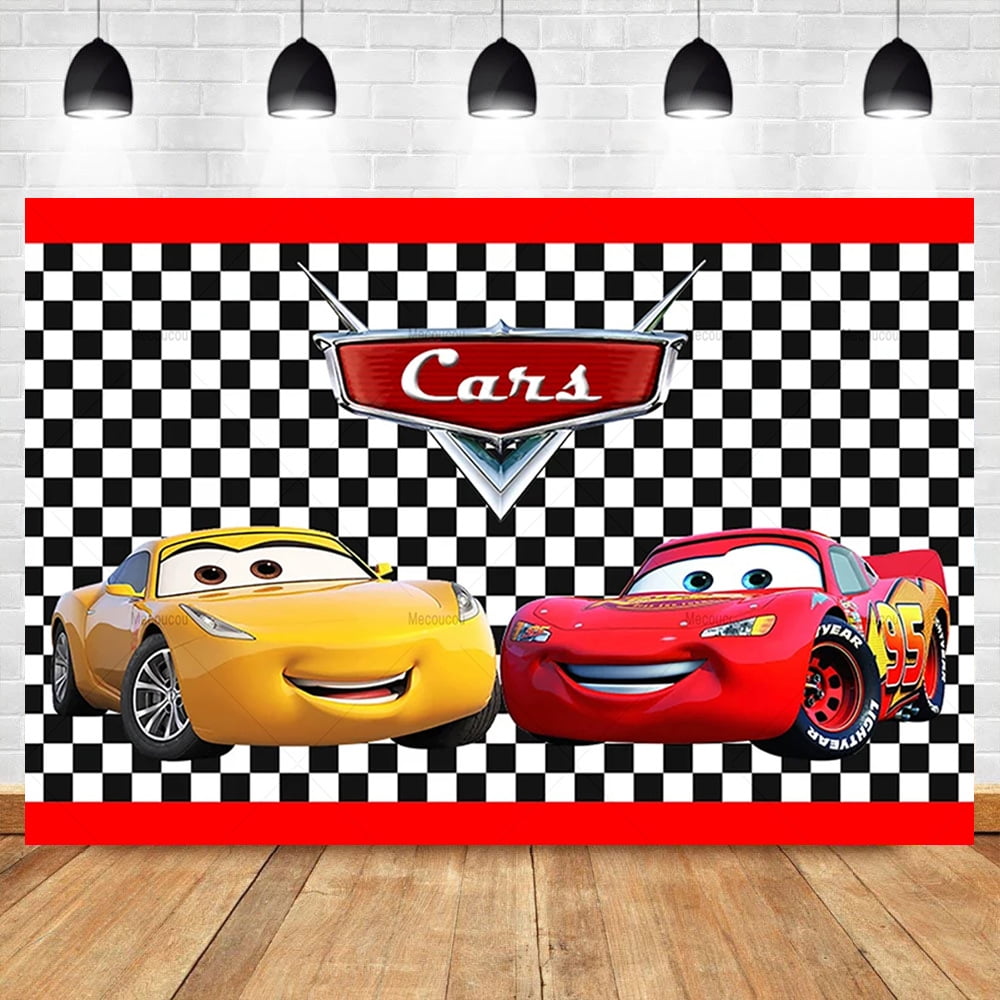 Lightning McQueen Theme Birthday Party Decorations, Lightning McQueen Birthday Party Backdrops ...