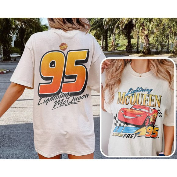 Lightning McQueen Vintage Shirt – Two-Sided Piston Cup 95 Racing ...