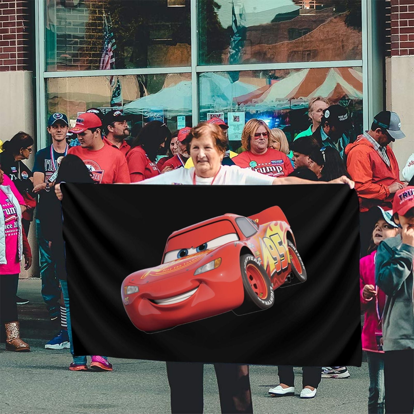 Lightning Mcqueen Banner Breeze Flag Outdoor Flags Home Flag Garden ...