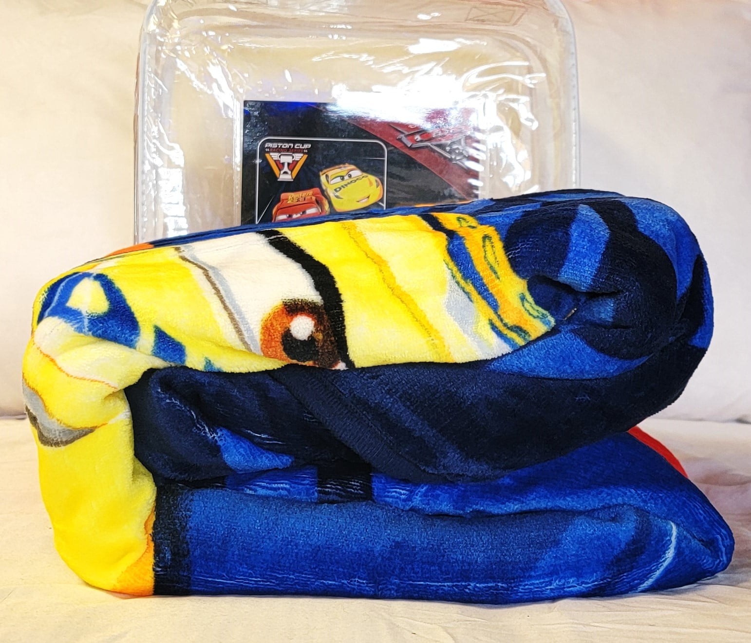 Lightning Mcqueen Cars Piston Cup Pixar throw blanket for kids boy girl ...