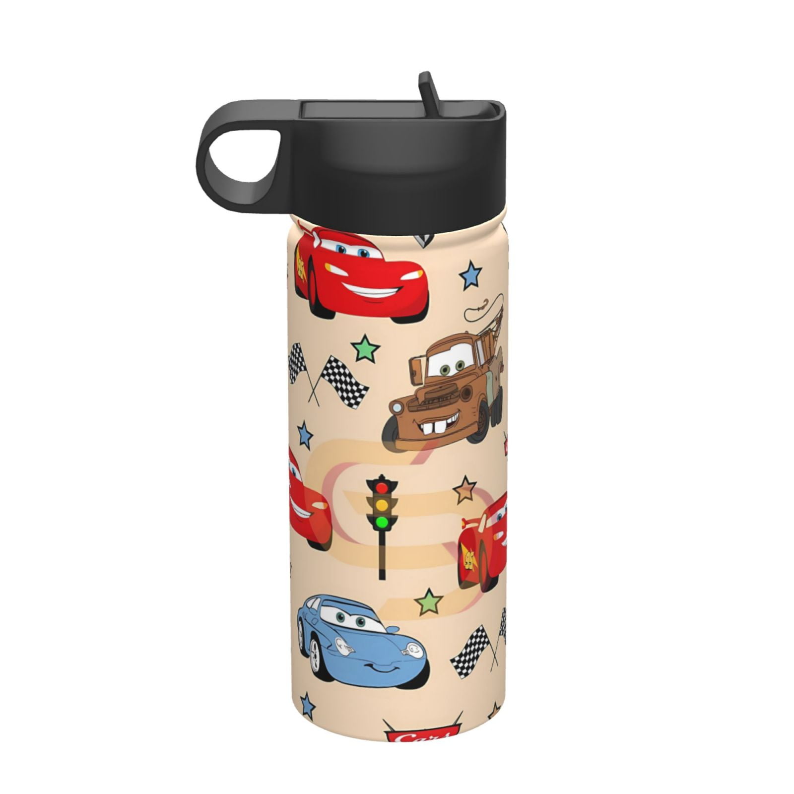 Lightning Mcqueen Insulated Stainless Steel Wide Mouth Water Bottle ...