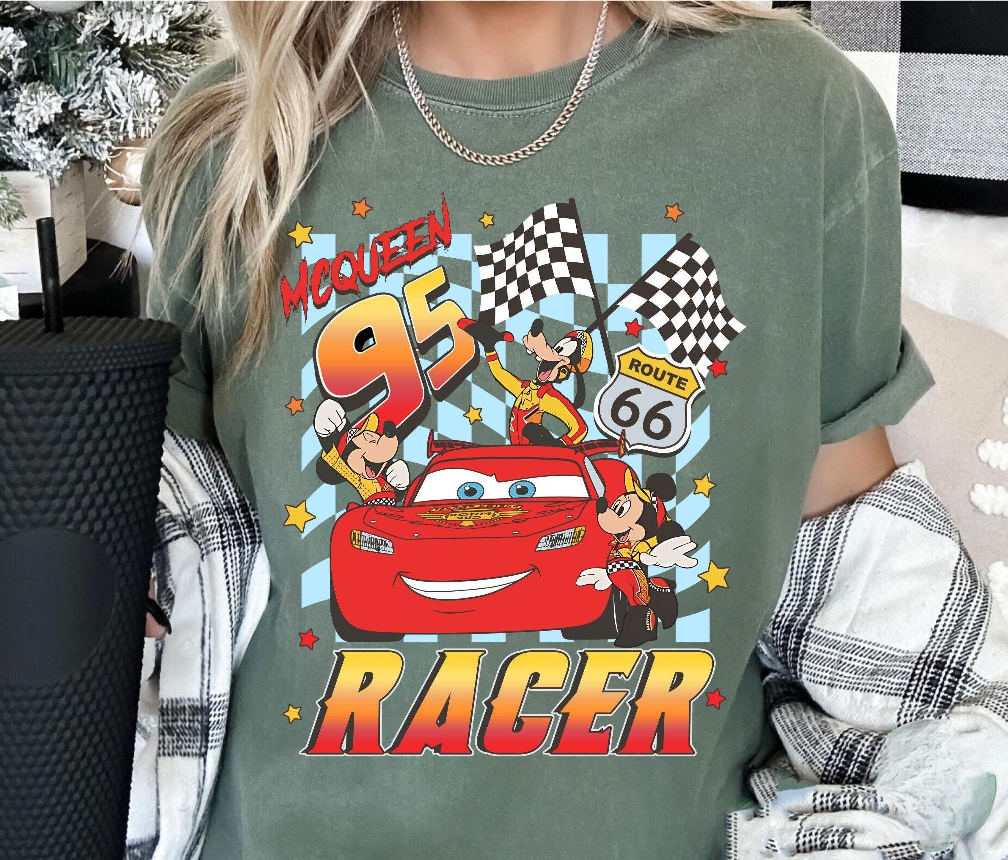 Lightning Mcqueen Mickey Friends Pit Crew Route 66 Racer Shirt, Pixar ...