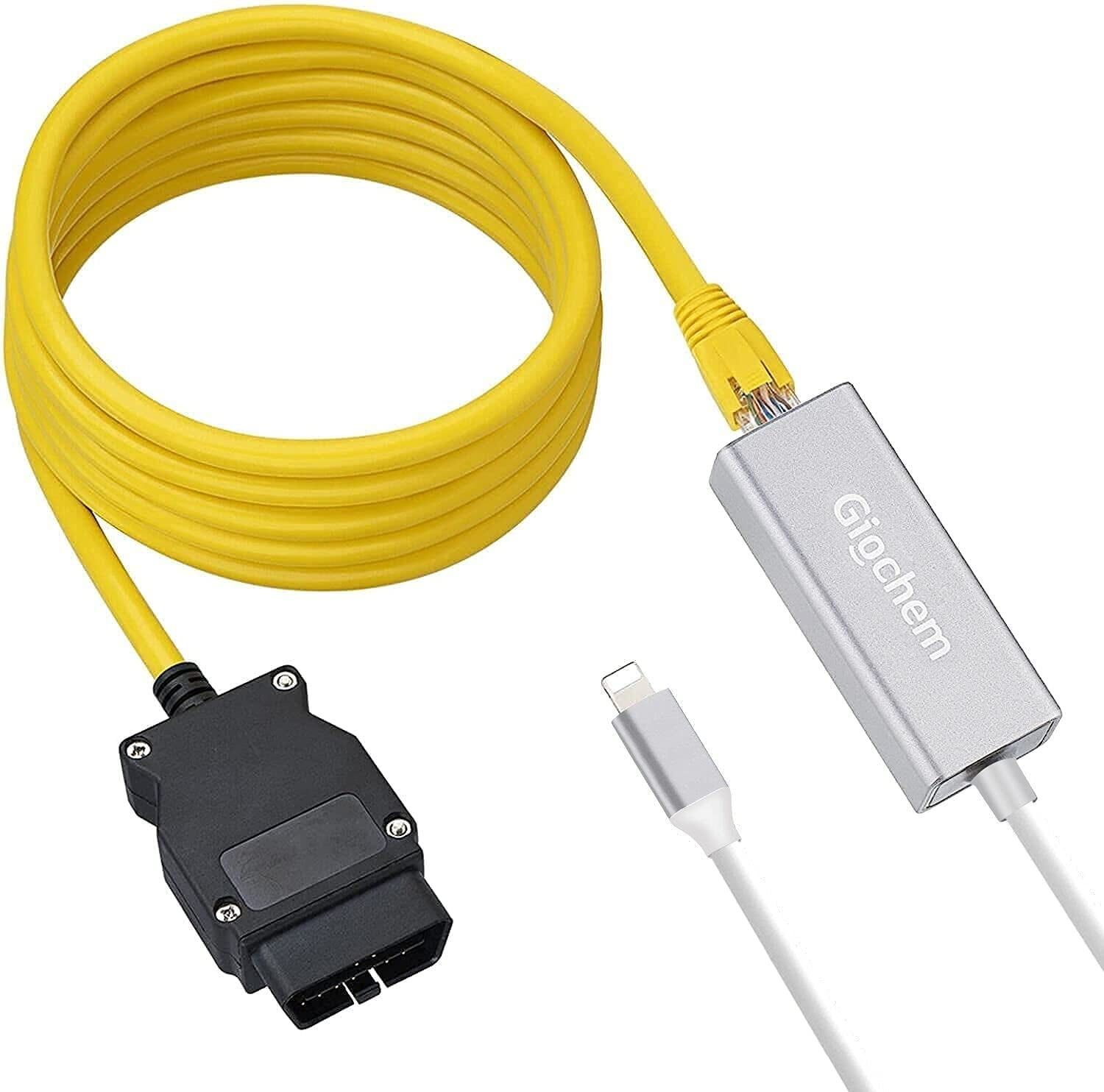 Lightning to OBD2 2 in 1 Phone to OBD2,ENET Rj45 Cable ethernet ...