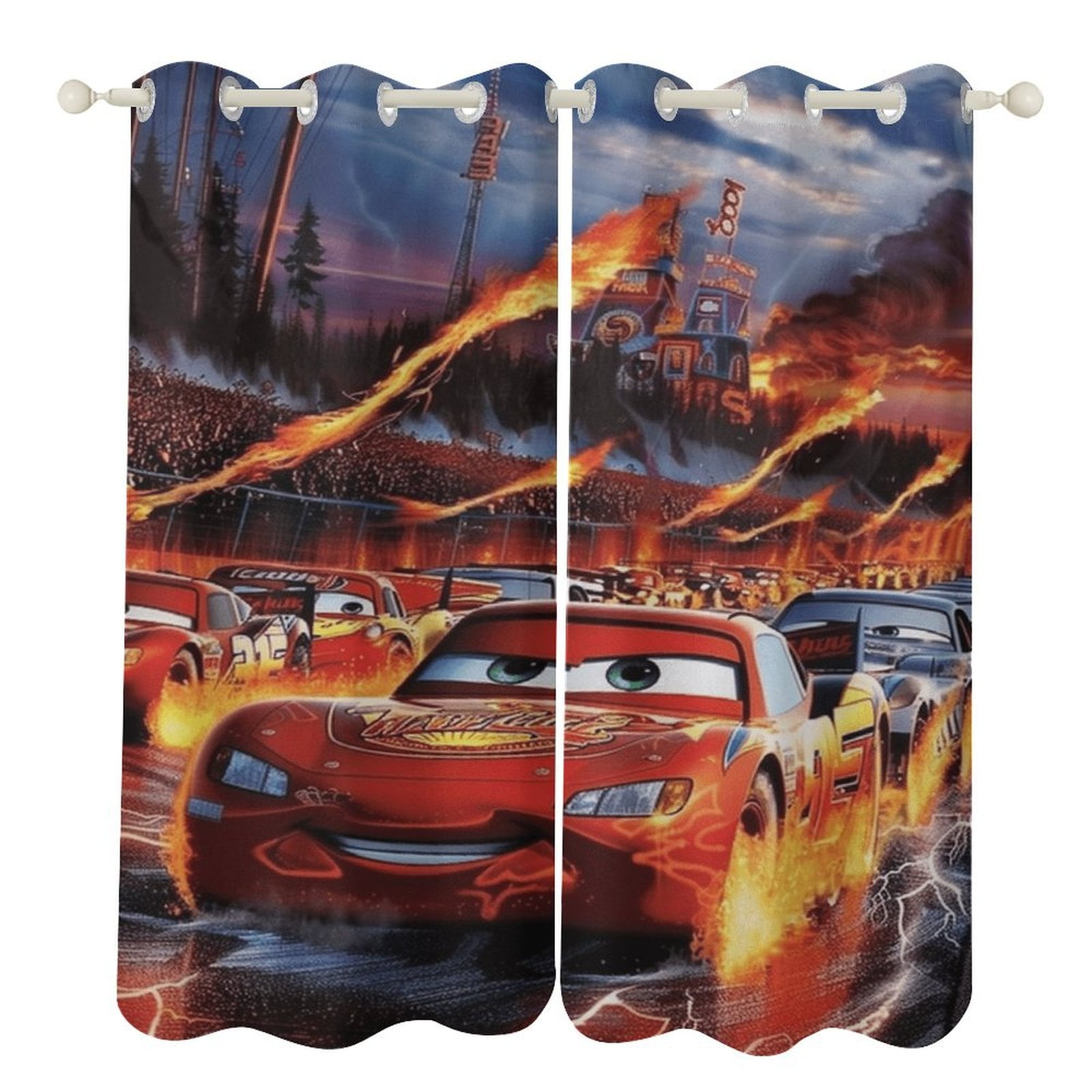 Lightning Pattern Race Car Suitable for Living Rooms with Perforated ...