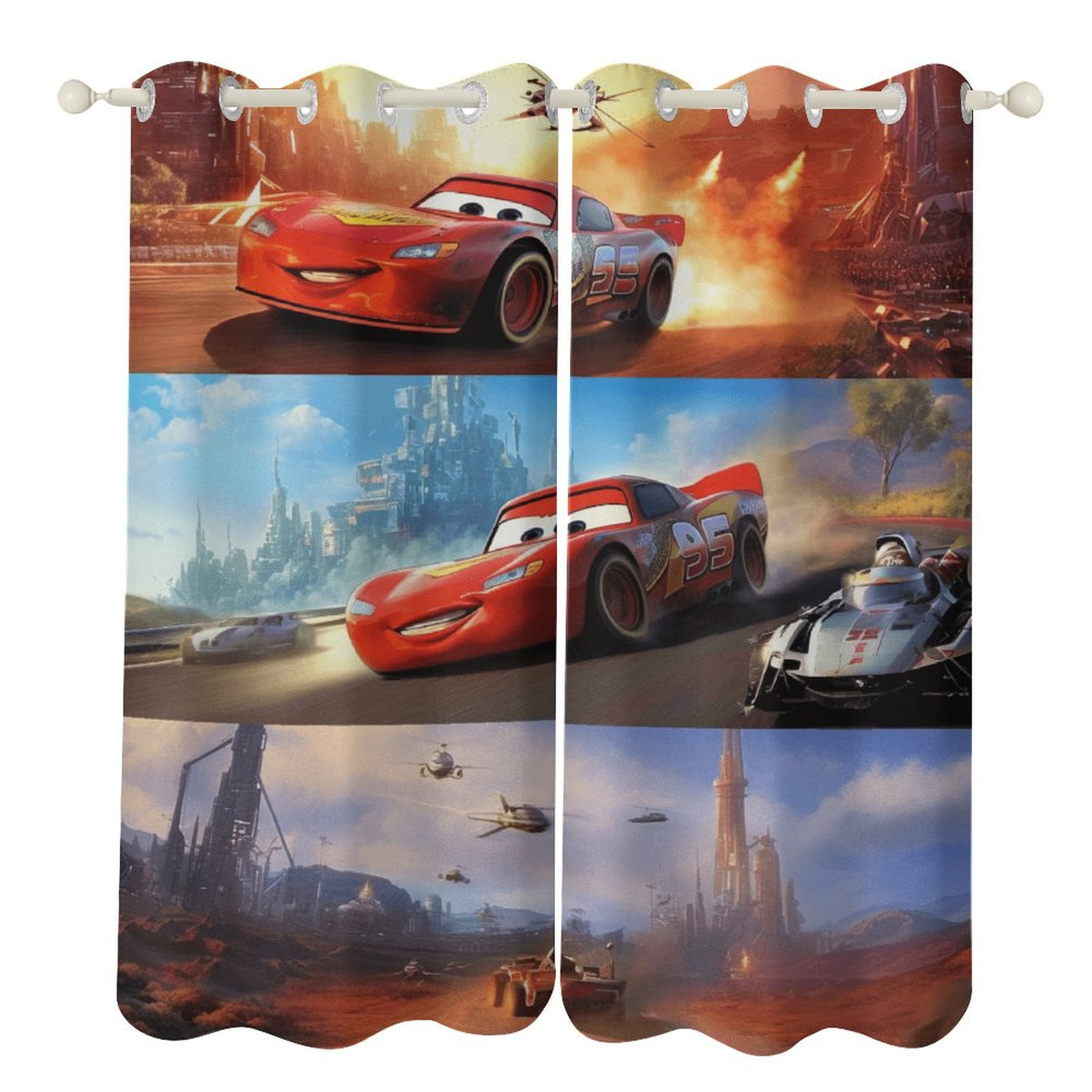 Lightning Pattern Race Car Suitable for Living Rooms with Perforated ...